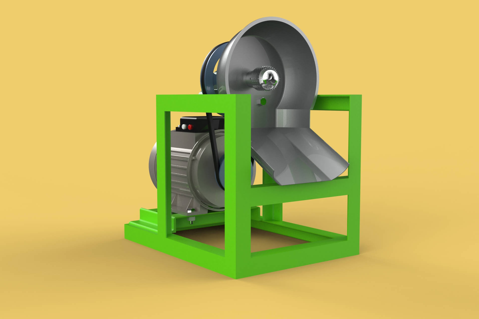 Automatic Coconut Grating Machine Grater Scraper Chopper - 3D Model by ...