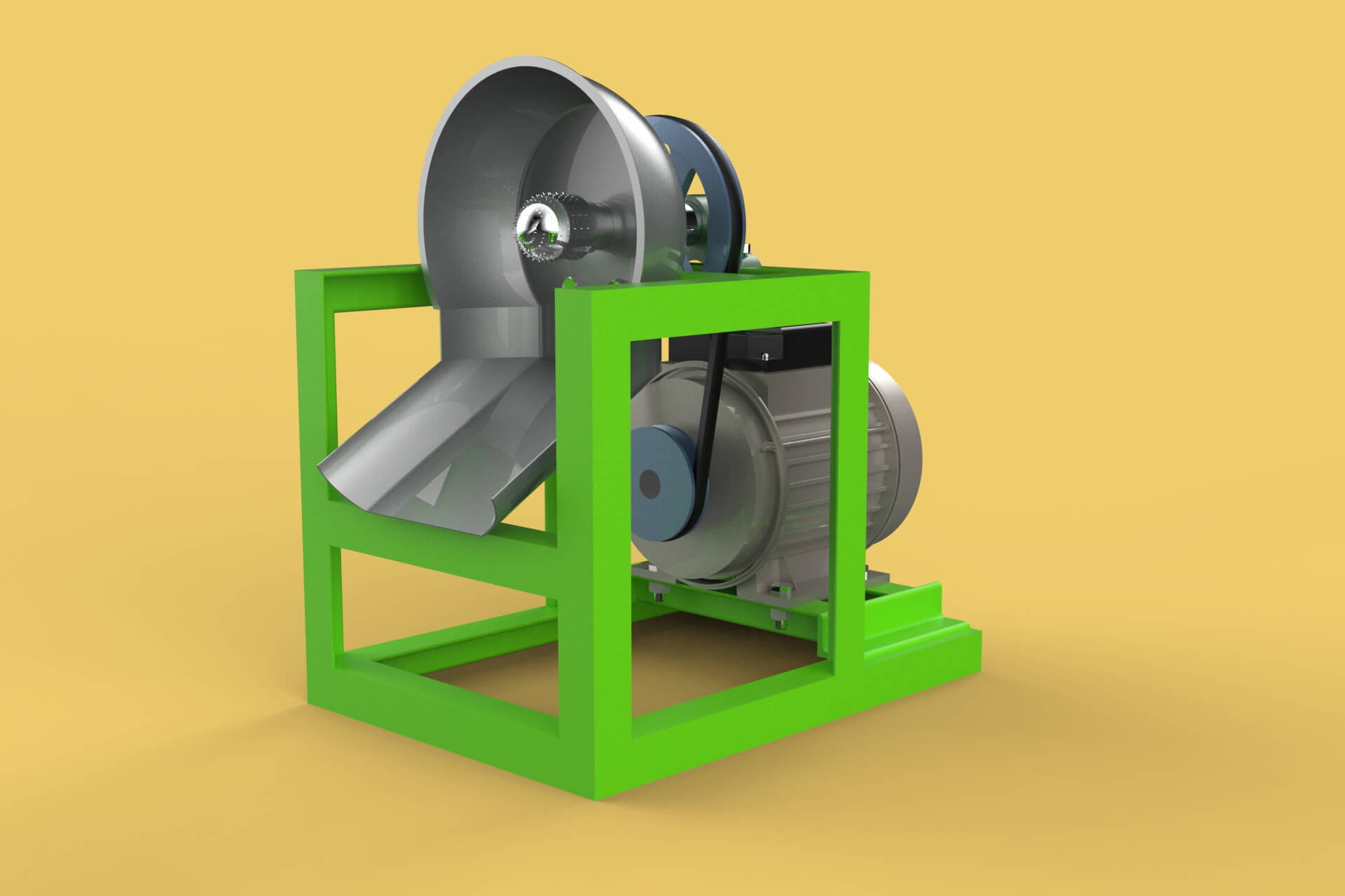 Automatic Coconut Grating Machine Grater Scraper Chopper - 3D Model by ...