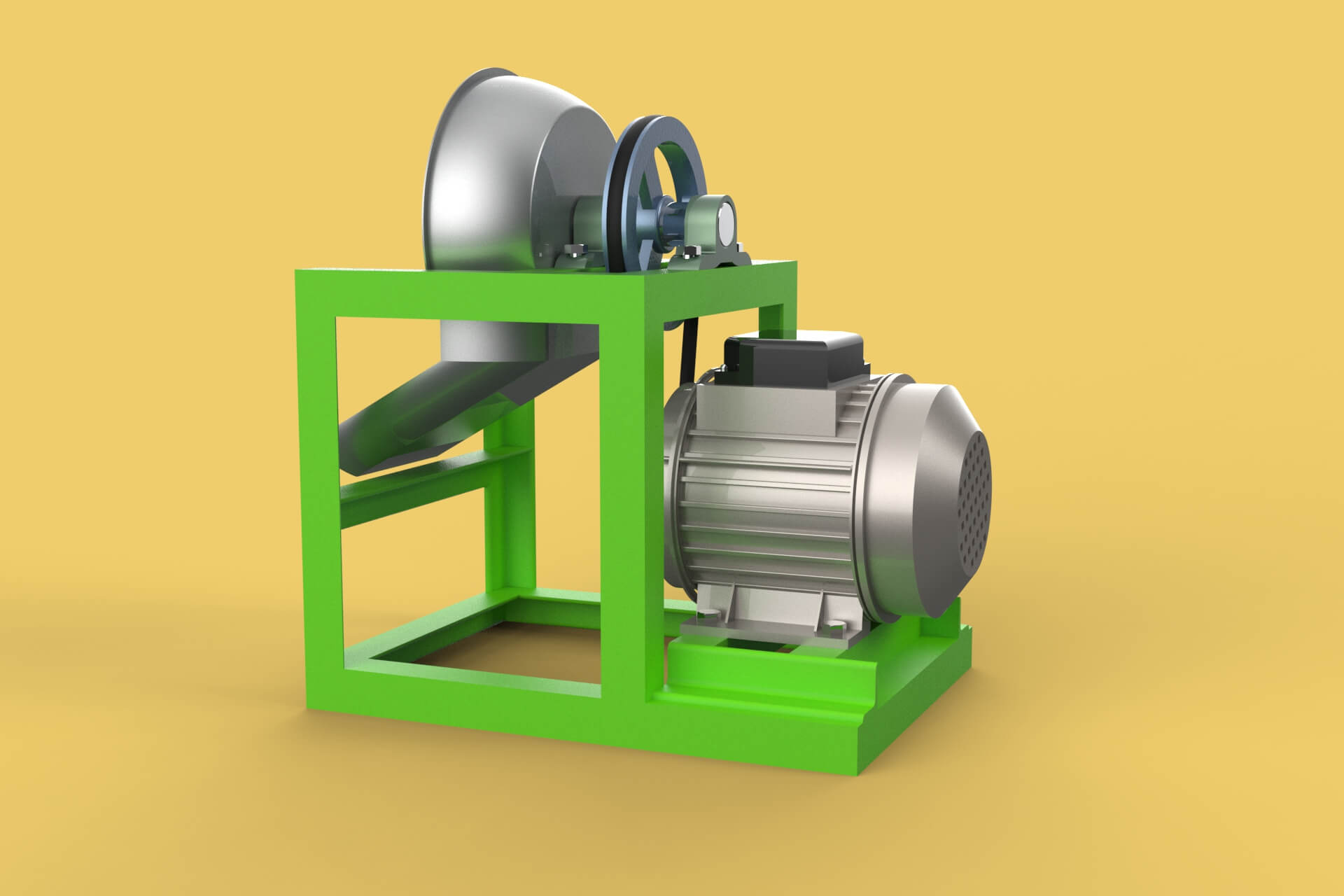 Automatic Coconut Grating Machine Grater Scraper Chopper - 3D Model by ...
