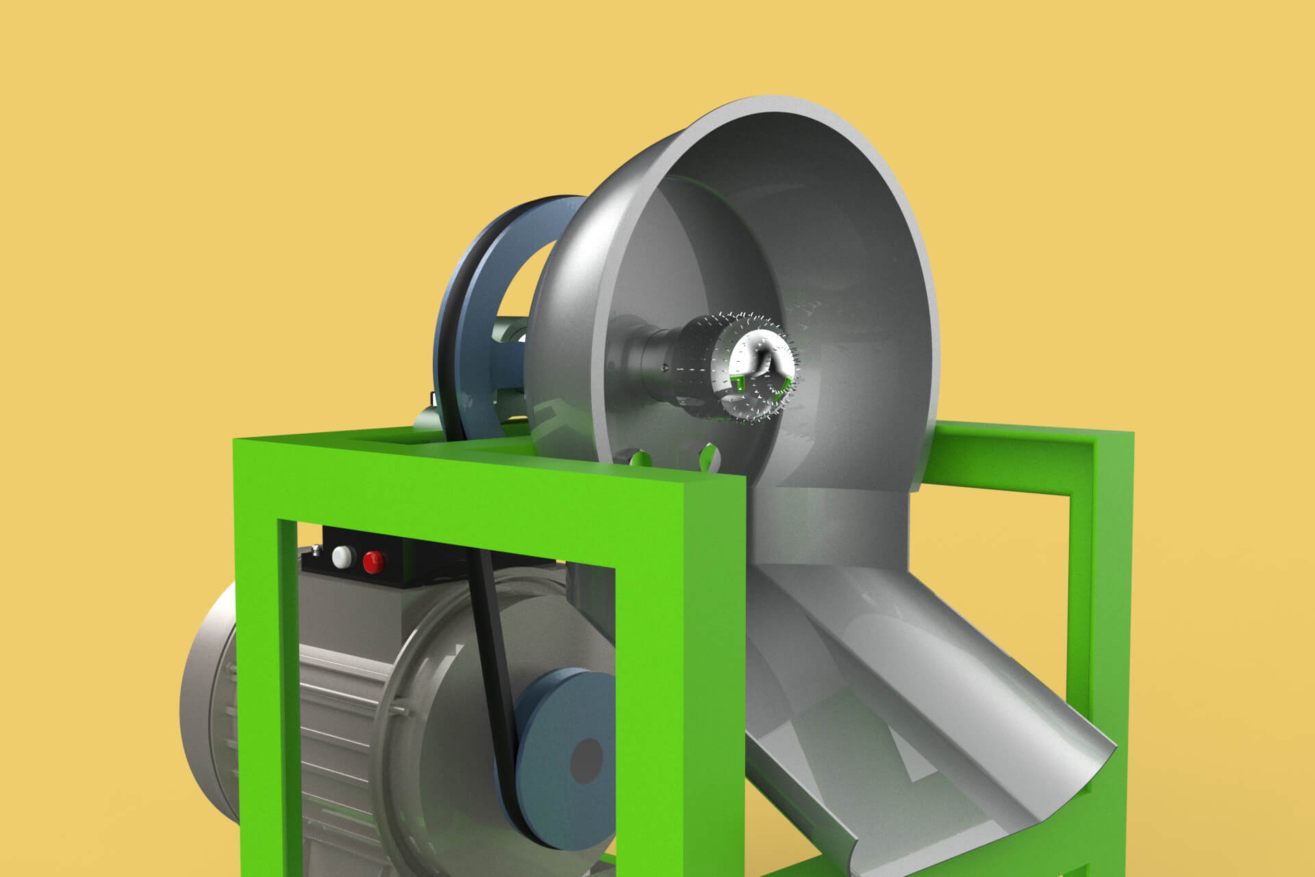 Automatic Coconut Grating Machine Grater Scraper Chopper - 3D Model by ...