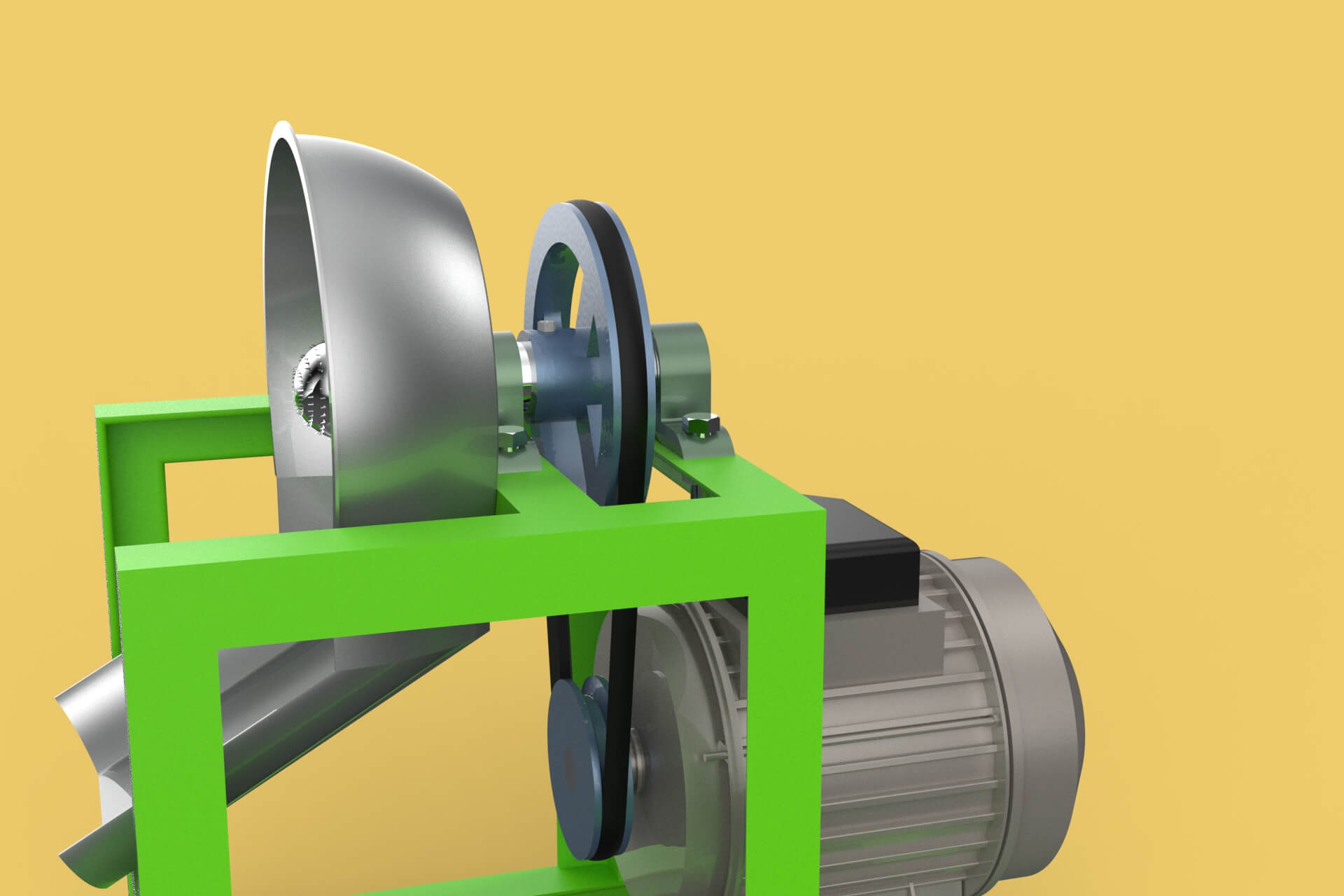 Automatic Coconut Grating Machine Grater Scraper Chopper - 3D Model by ...