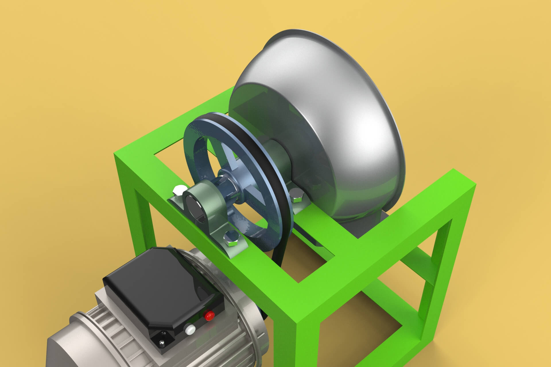 Automatic Coconut Grating Machine Grater Scraper Chopper - 3D Model by ...