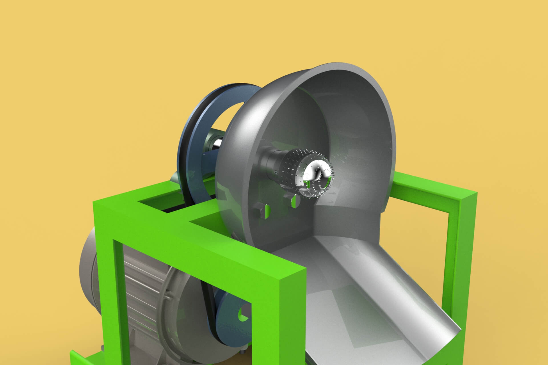 Automatic Coconut Grating Machine Grater Scraper Chopper - 3D Model by ...