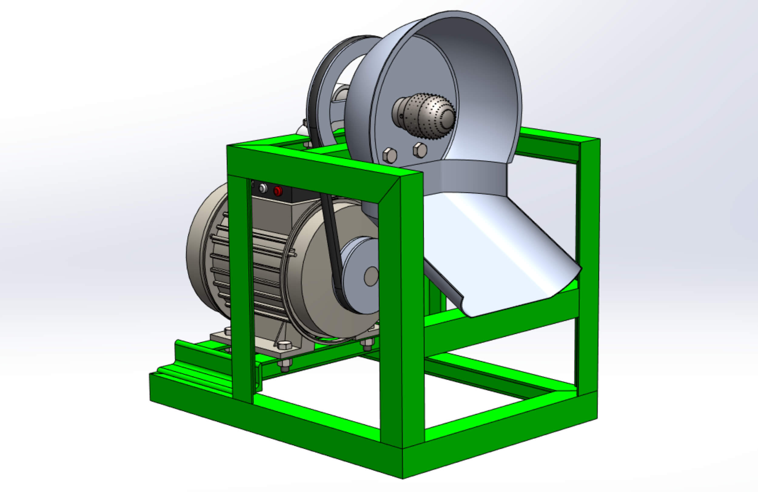 Automatic Coconut Grating Machine Grater Scraper Chopper - 3D Model by ...