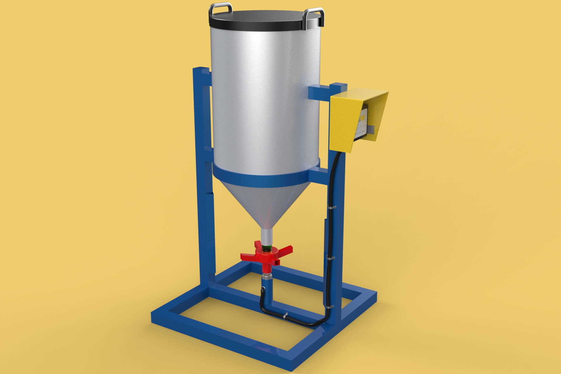 Automatic Fish Feeder Centrifugal Spreader Rotary - 3D Model by surf3d