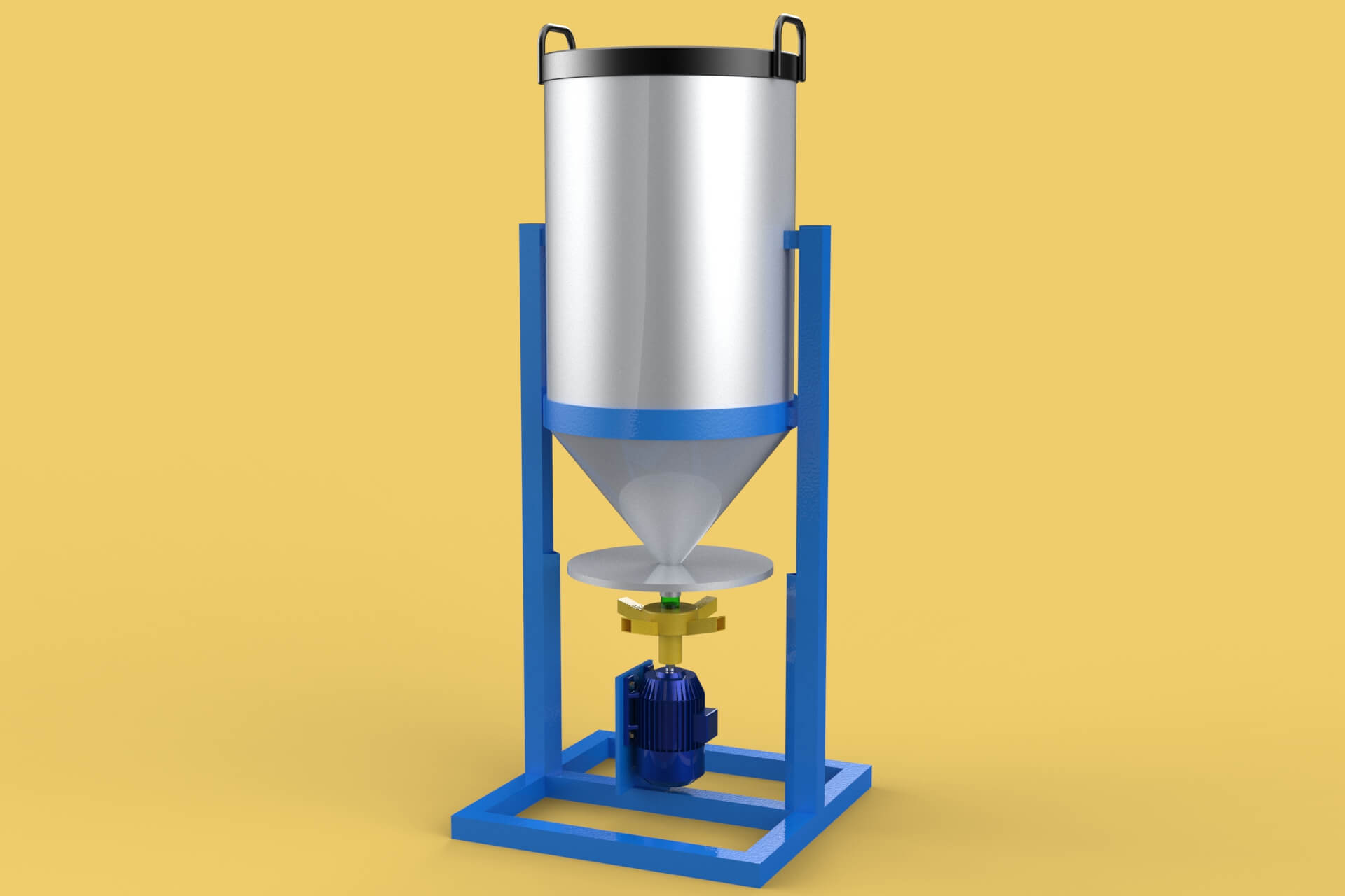 Automatic Fish Feeder Rotary Centrifugal Spreader - 3D Model by surf3d