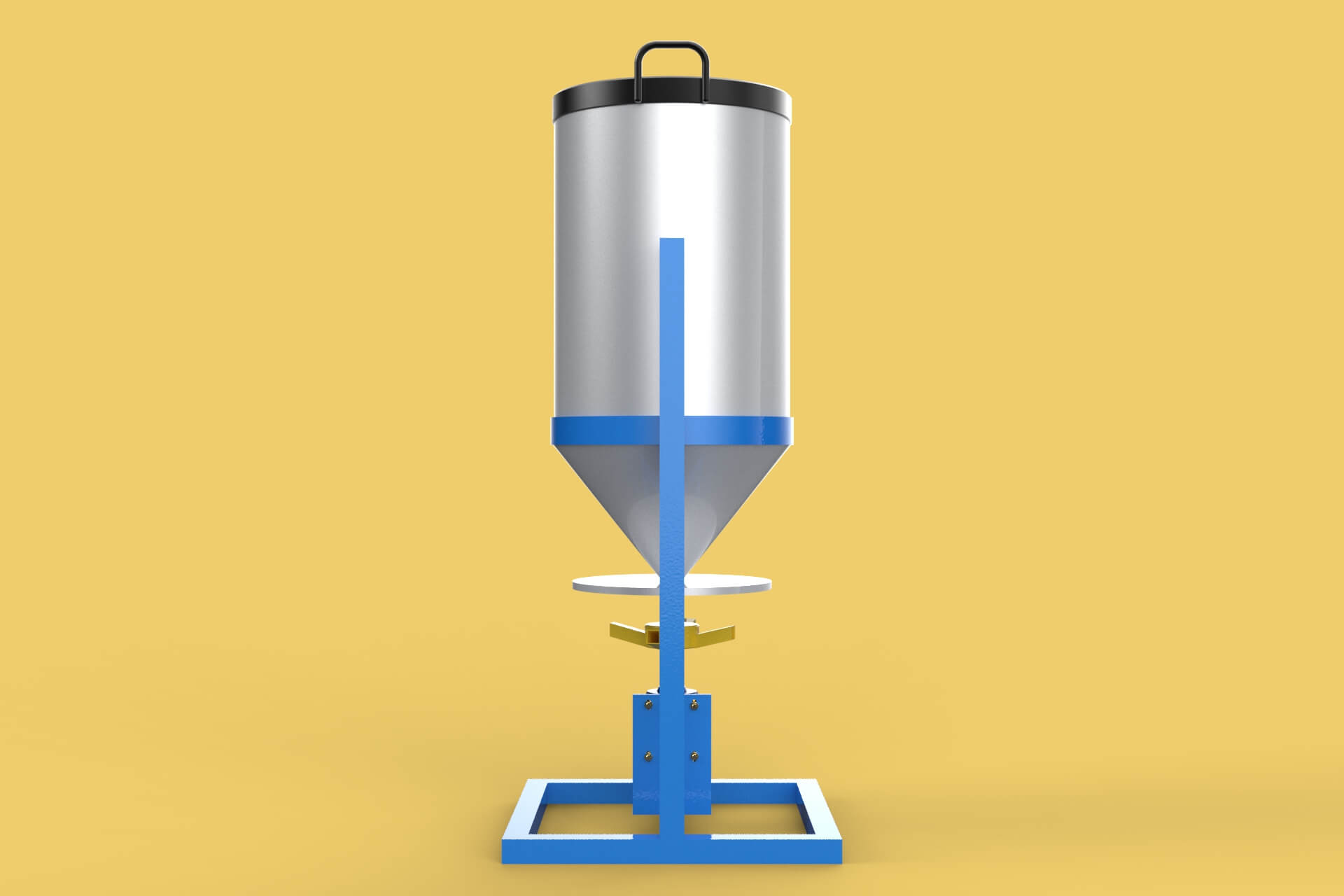 Automatic Fish Feeder Rotary Centrifugal Spreader - 3D Model by surf3d