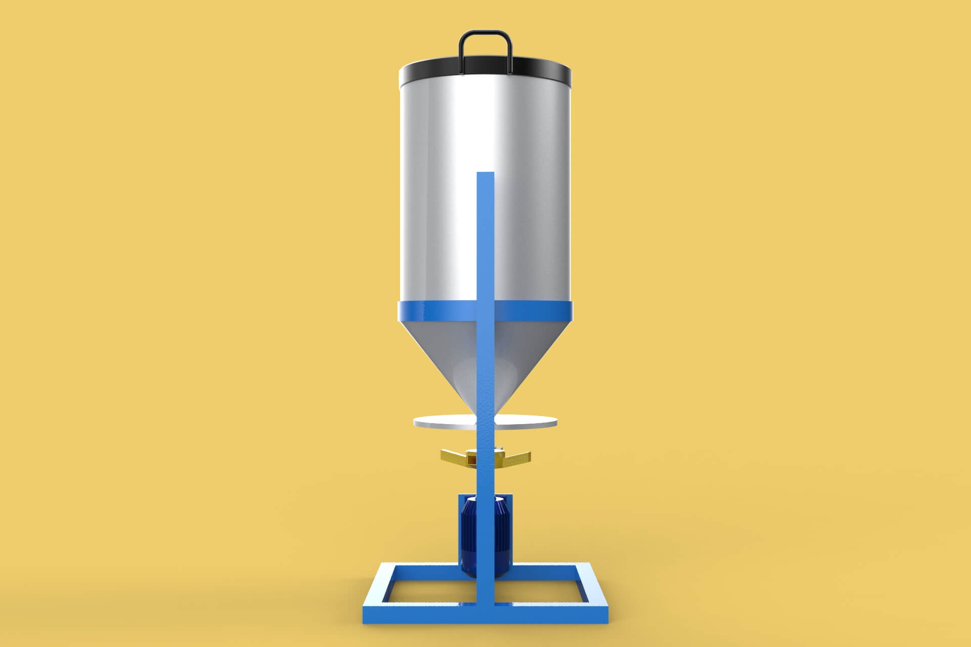 Automatic Fish Feeder Rotary Centrifugal Spreader - 3D Model by surf3d