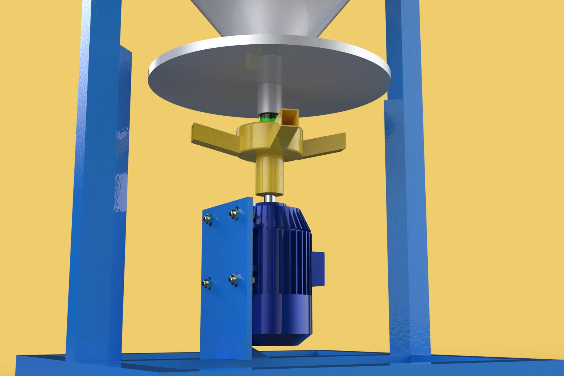 Automatic Fish Feeder Rotary Centrifugal Spreader - 3D Model by surf3d