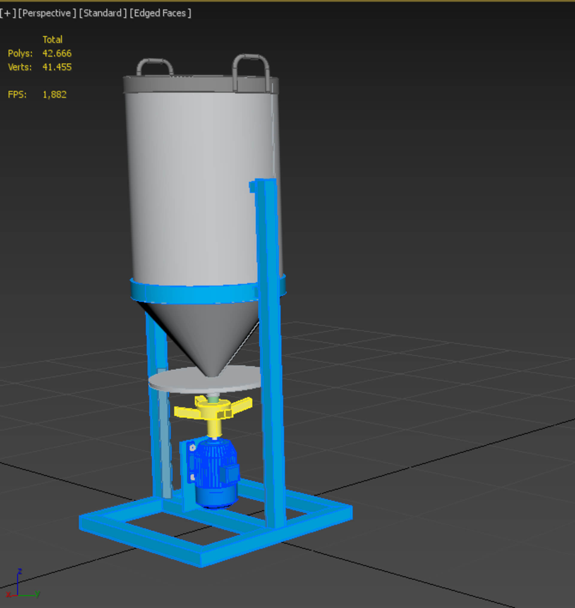 Automatic Fish Feeder Rotary Centrifugal Spreader - 3D Model by surf3d
