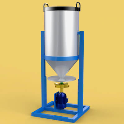 Centrifugal Rotary Fish Feeder Spreader - 3D Model by surf3d