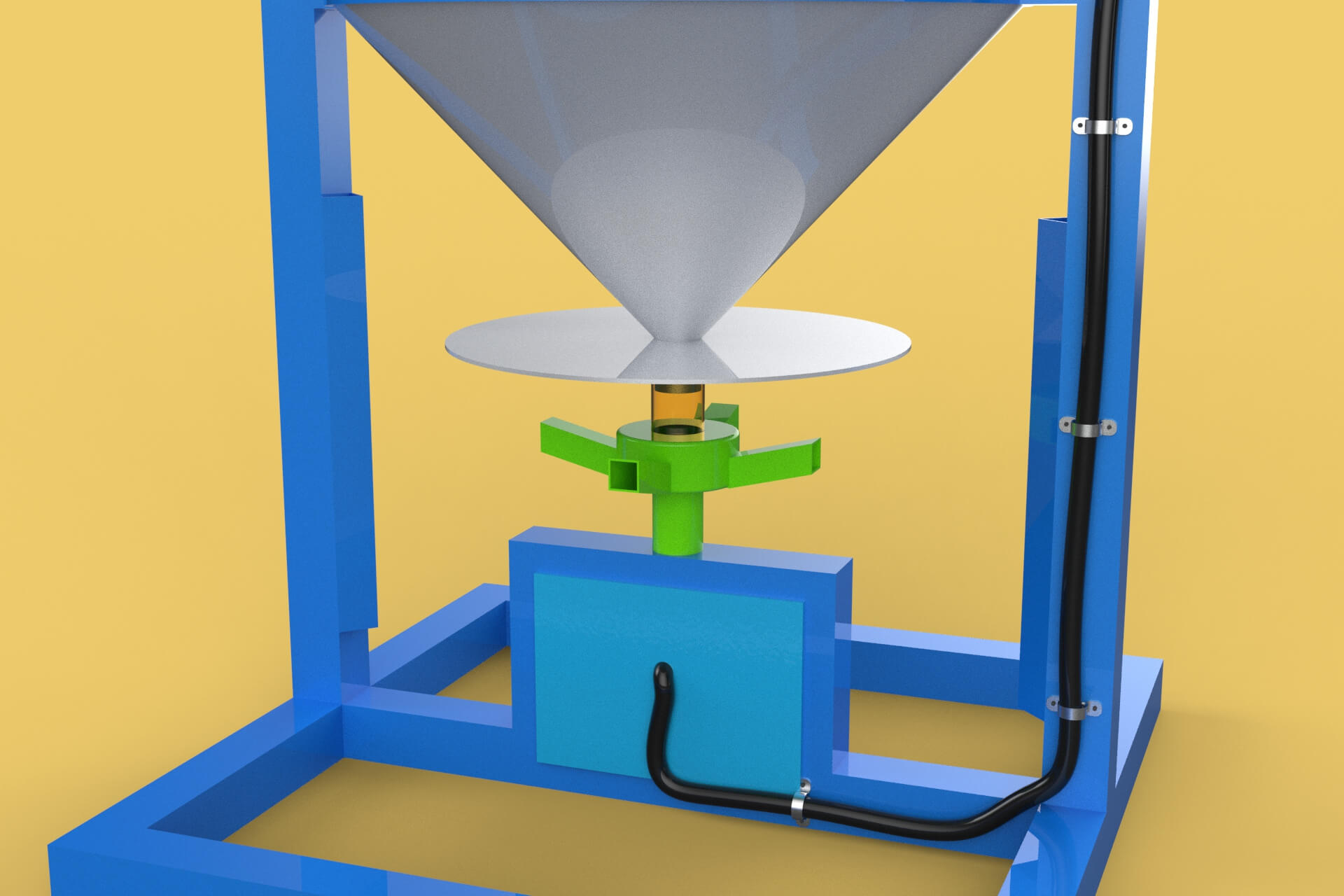 Automatic Fish Feeder Rotary Spreader Centrifugal - 3D Model by surf3d