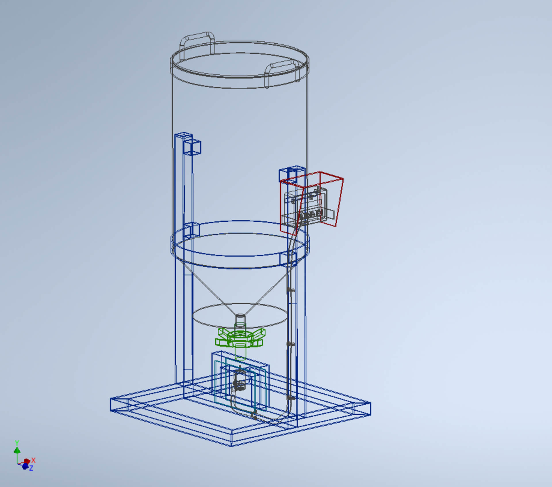 Automatic Fish Feeder Rotary Spreader Centrifugal - 3D Model by surf3d