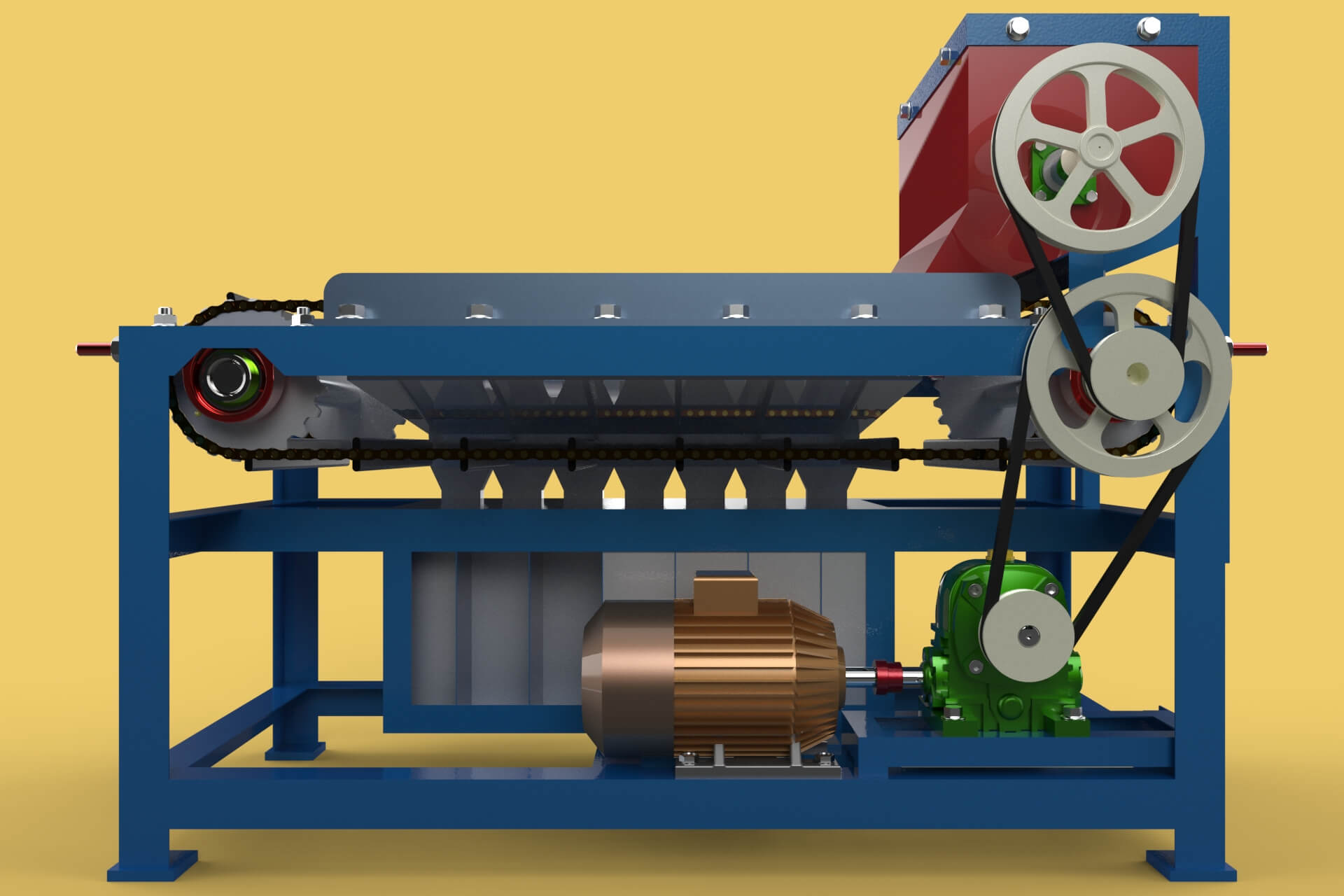 Automatic Screw Bolt Sorting Conveyor Machine - 3D Model by surf3d