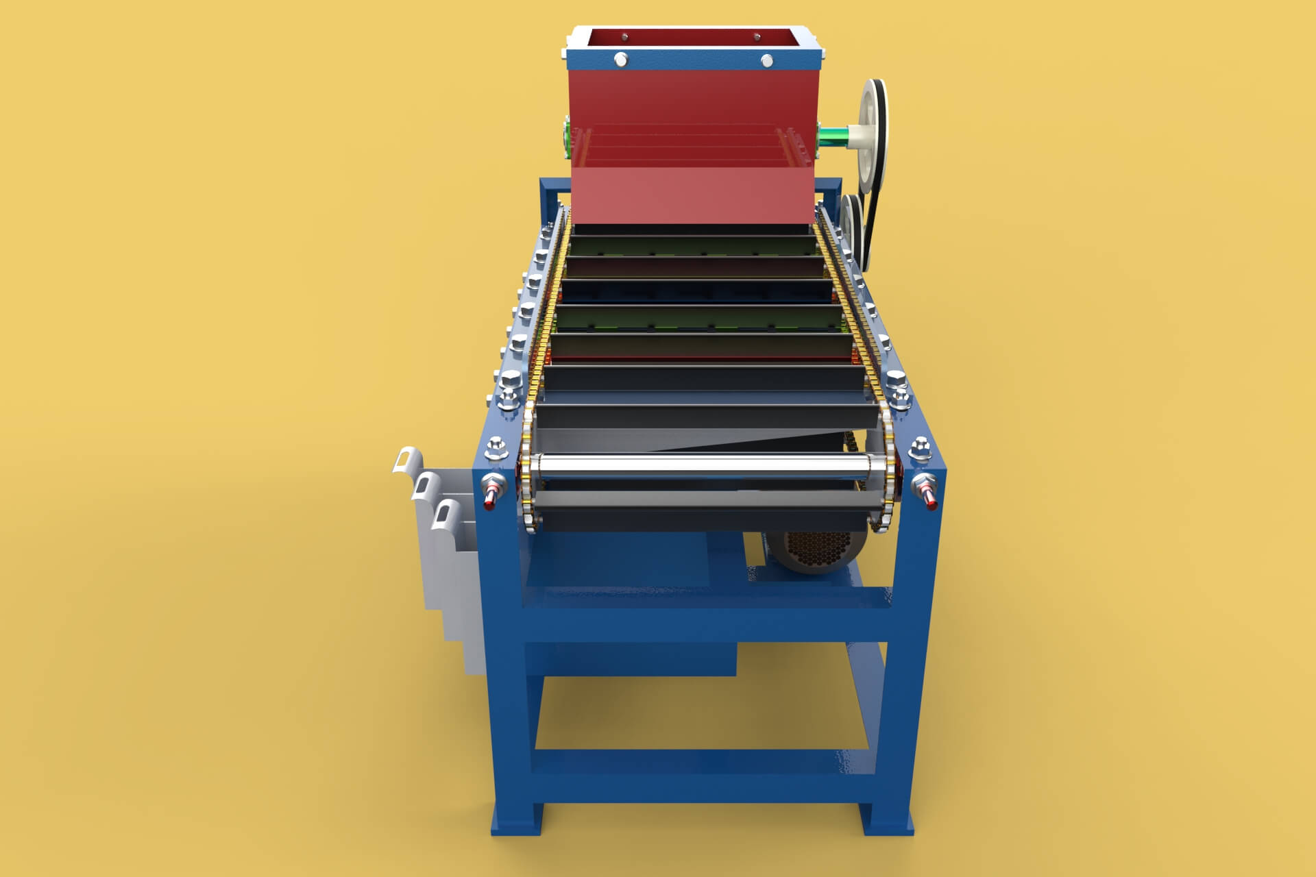 Automatic Screw Bolt Sorting Conveyor Machine - 3D Model by surf3d
