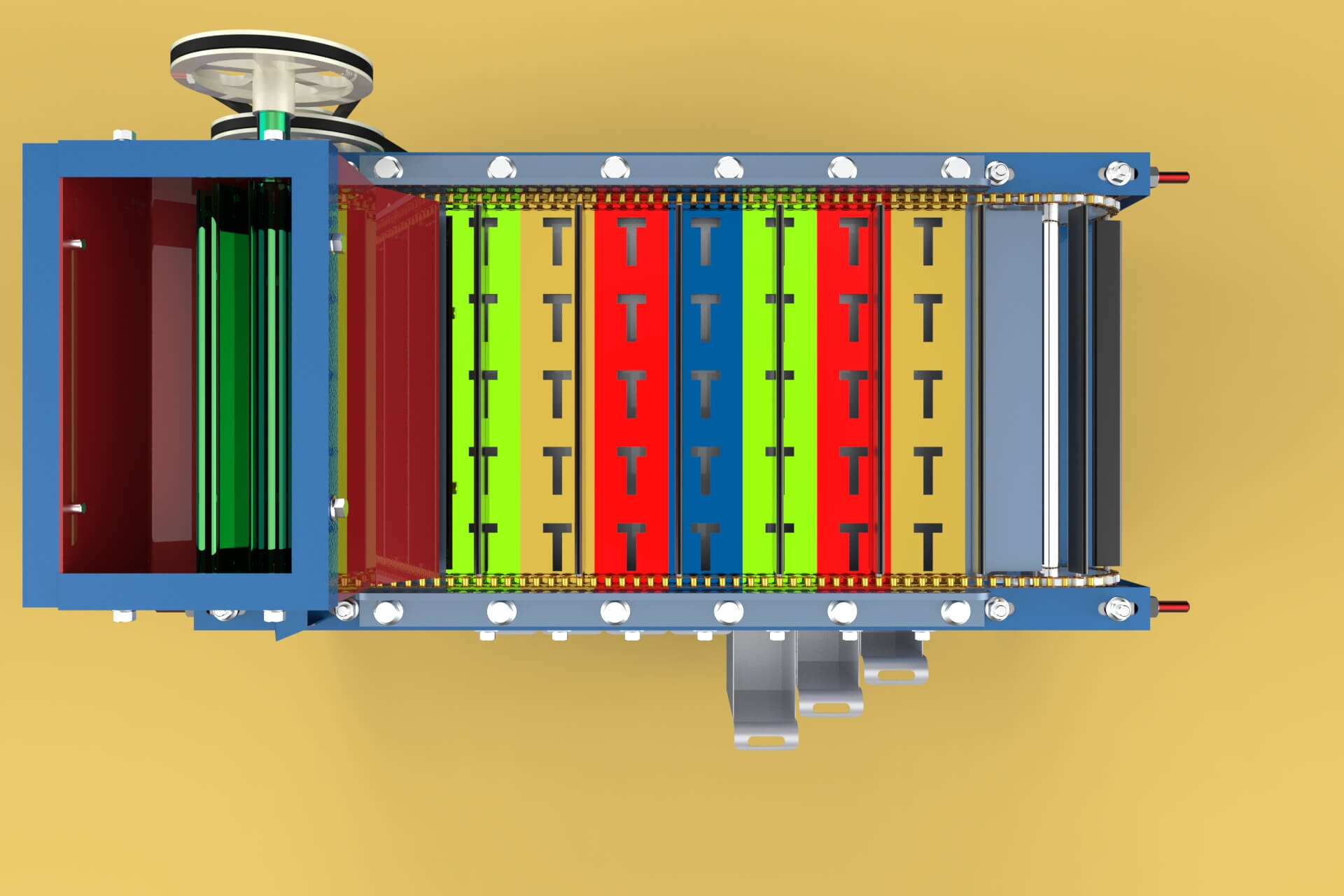 Automatic Screw Bolt Sorting Conveyor Machine - 3D Model by surf3d