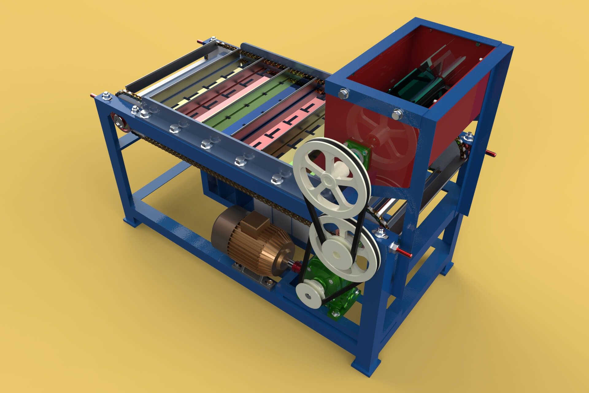 Automatic Screw Bolt Sorting Conveyor Machine - 3D Model by surf3d
