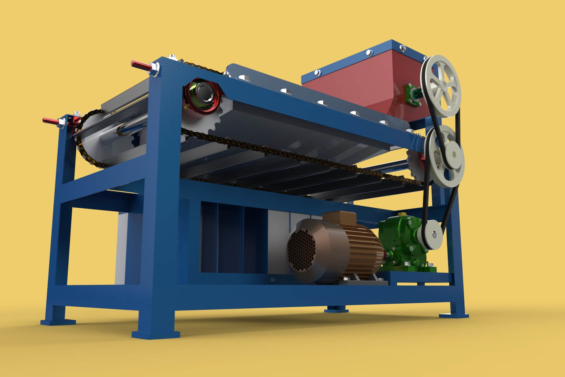 Automatic Screw Bolt Sorting Conveyor Machine - 3D Model by surf3d
