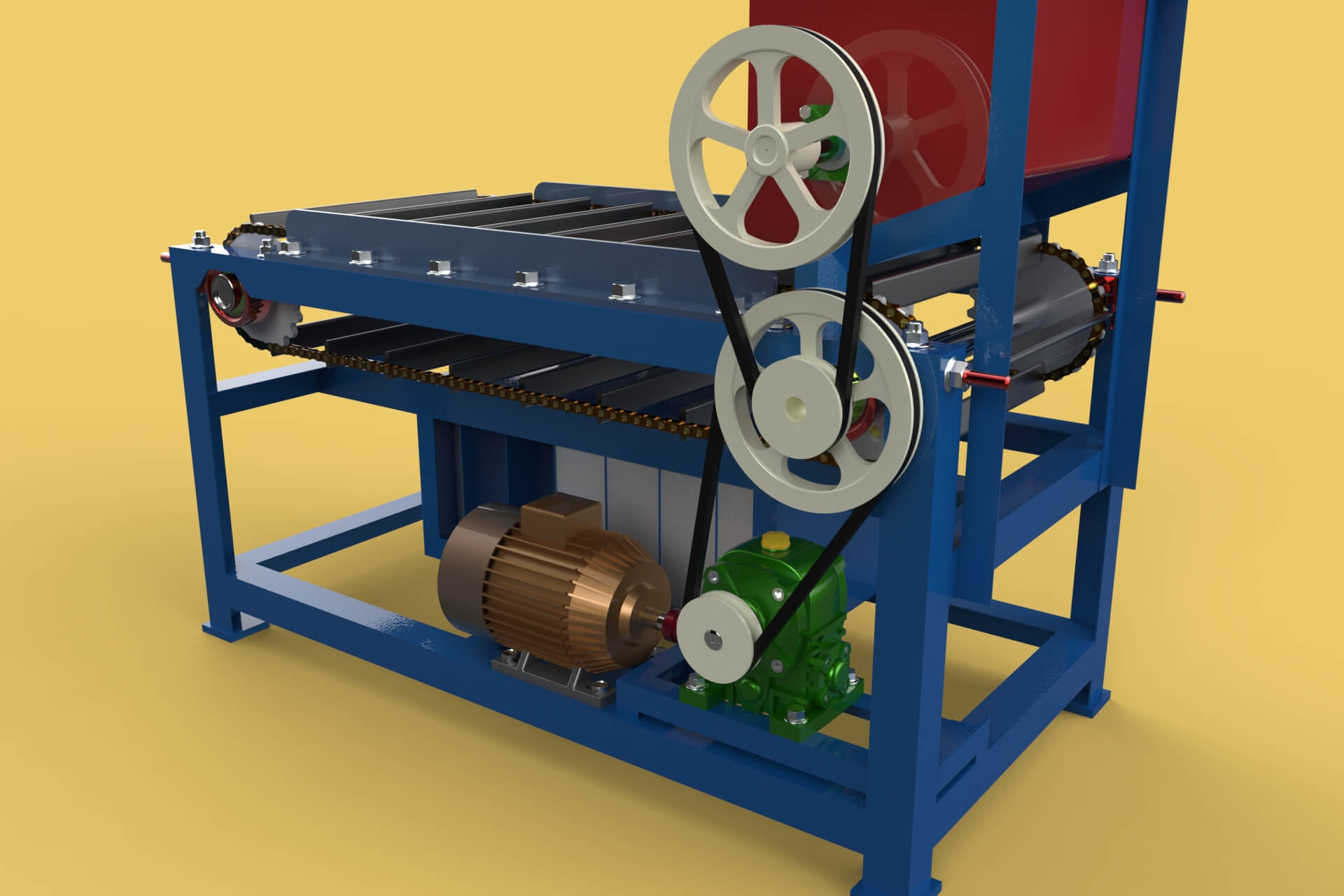 Automatic Screw Bolt Sorting Conveyor Machine - 3D Model by surf3d