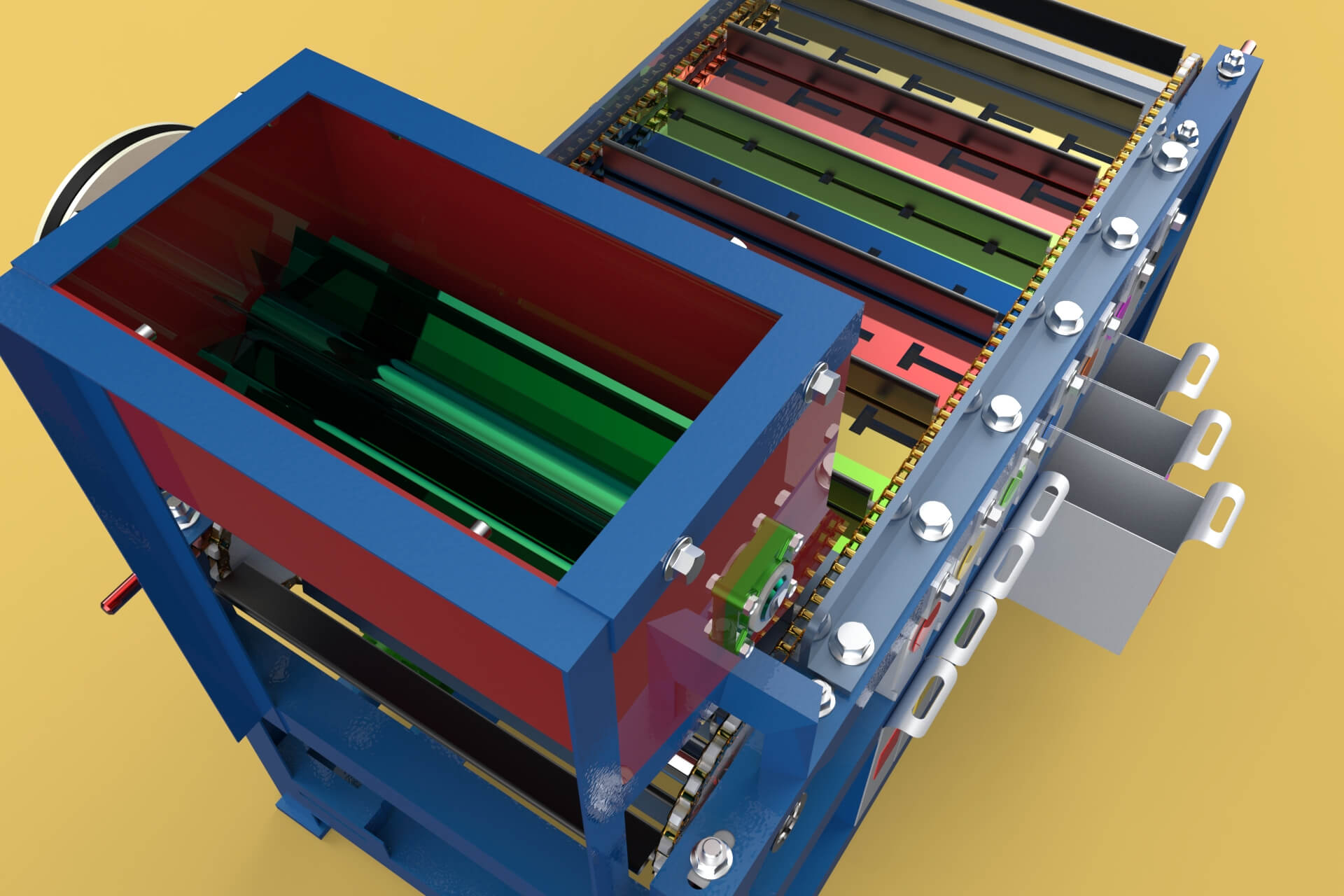 Automatic Screw Bolt Sorting Conveyor Machine - 3D Model by surf3d