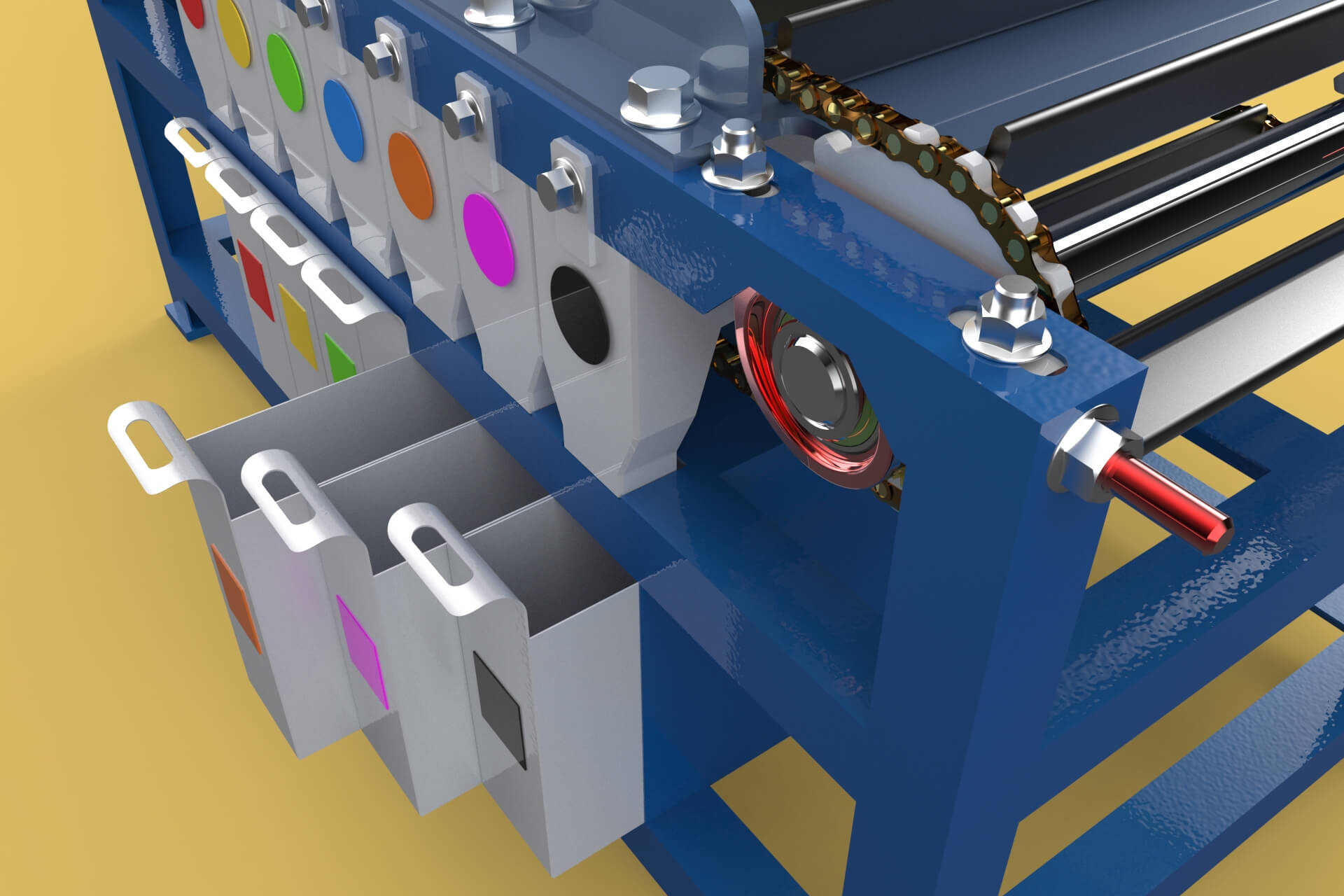 Automatic Screw Bolt Sorting Conveyor Machine - 3D Model by surf3d