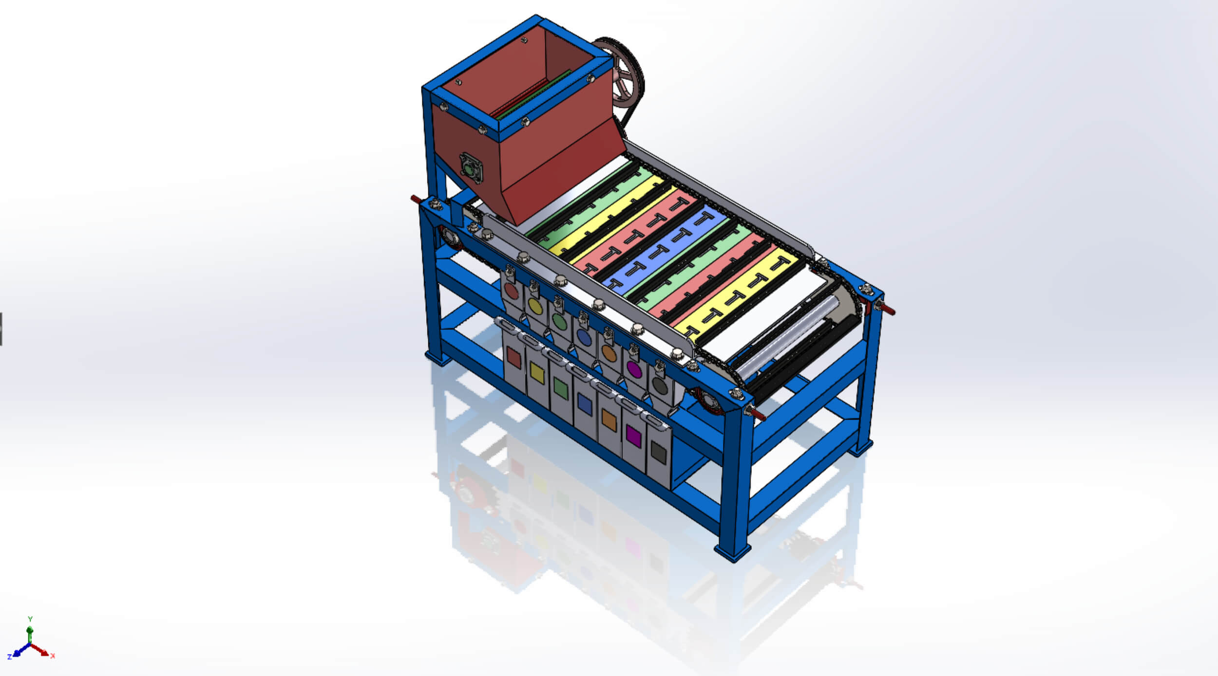 Automatic Screw Bolt Sorting Conveyor Machine - 3D Model by surf3d