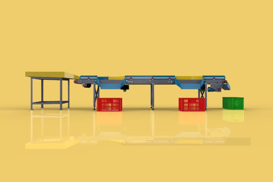Automatic Seafood Fish Sorting Machine Conveyor - 3D Model by surf3d