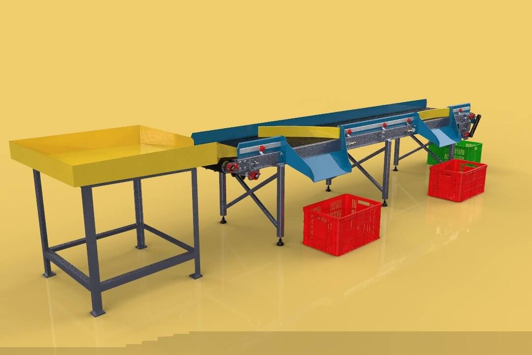 Automatic Seafood Fish Sorting Machine Conveyor - 3D Model by surf3d