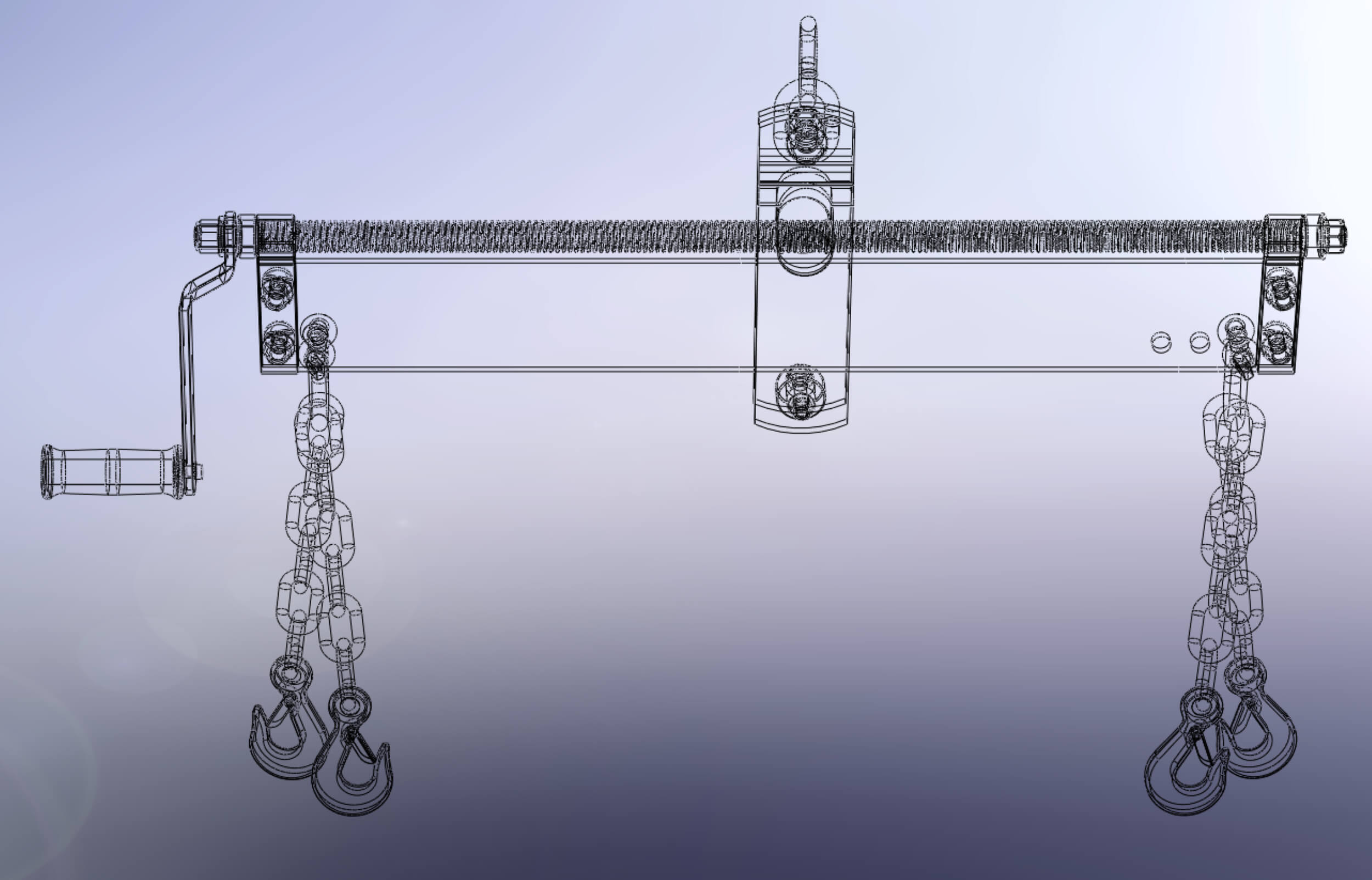 Balancer Load Leveler Engine Hoist Lift Crane Engine Hook 3d by surf3d