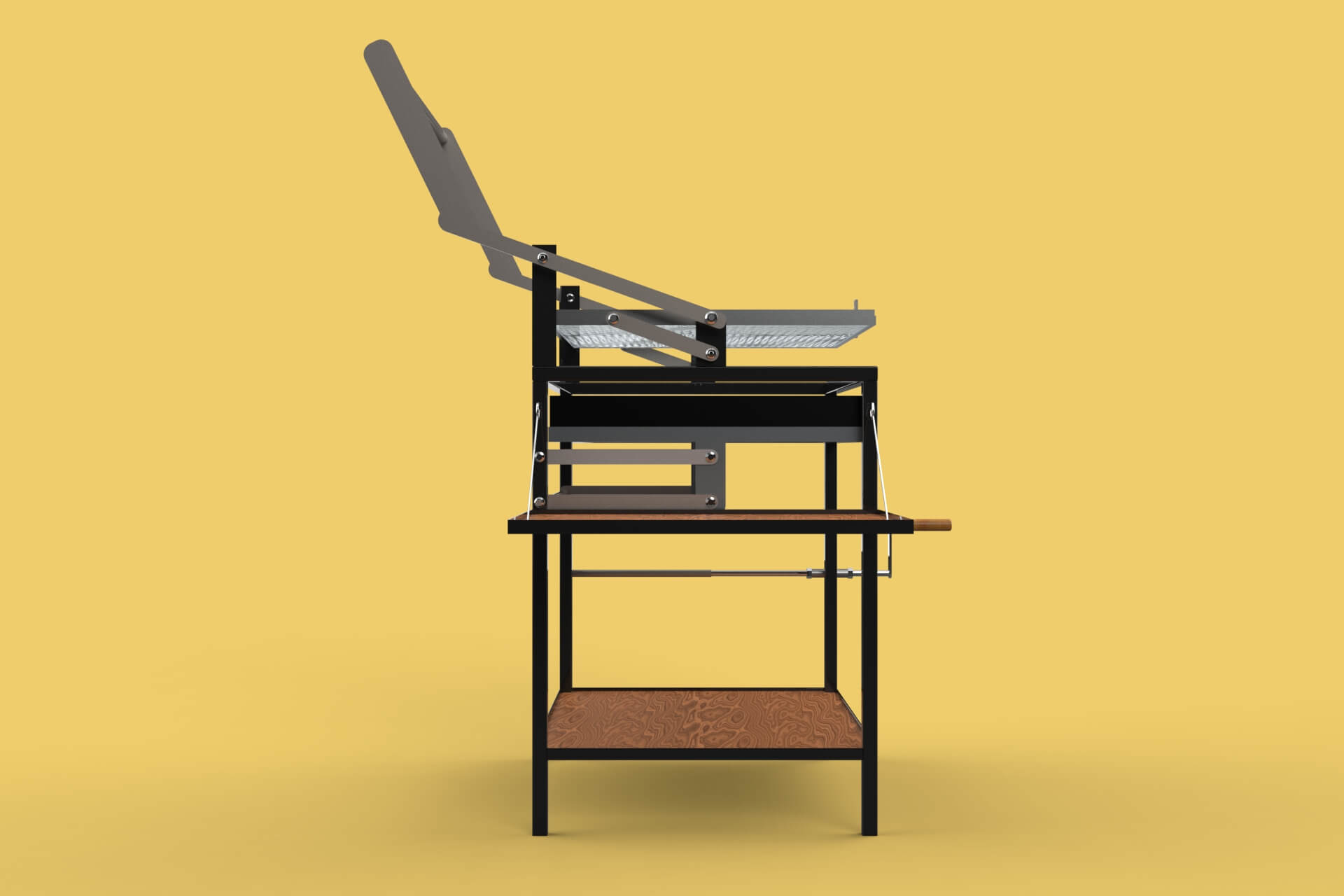 Basket Charcoal Net Flip Meat Grill Rotating Turning - 3D Model by surf3d