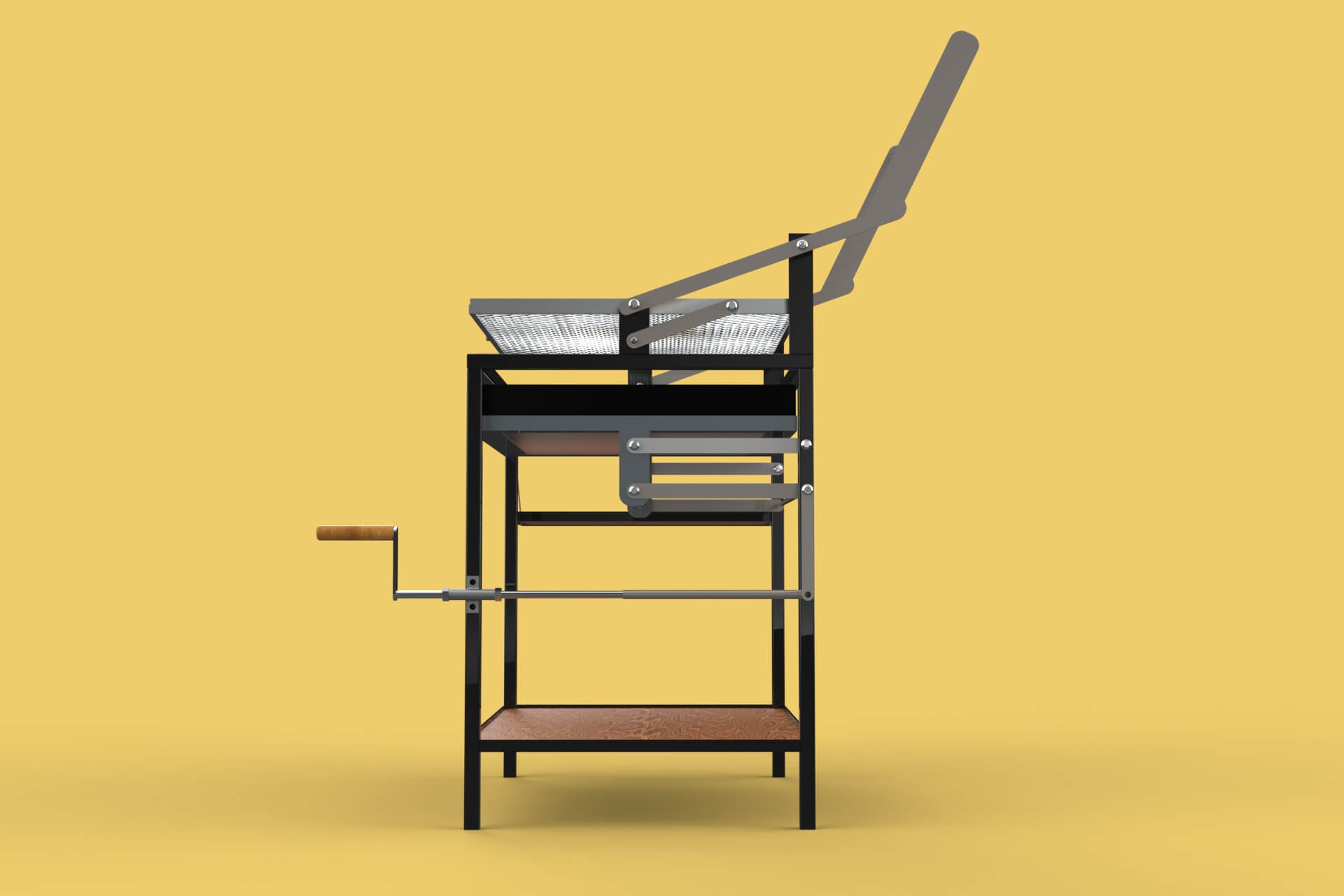 Basket Charcoal Net Flip Meat Grill Rotating Turning - 3D Model by surf3d