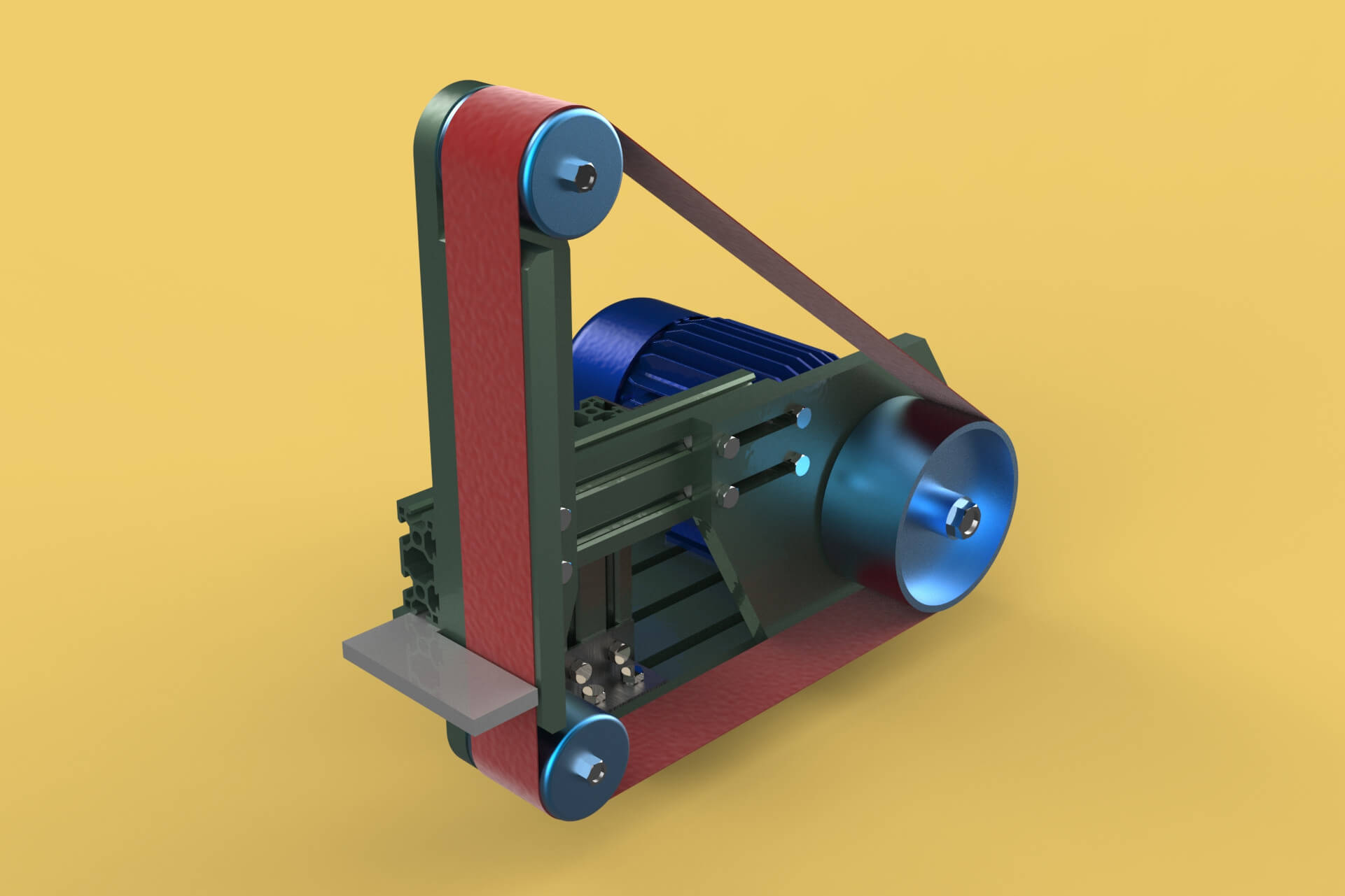 Belt Grinder Sander - 3D Model by surf3d