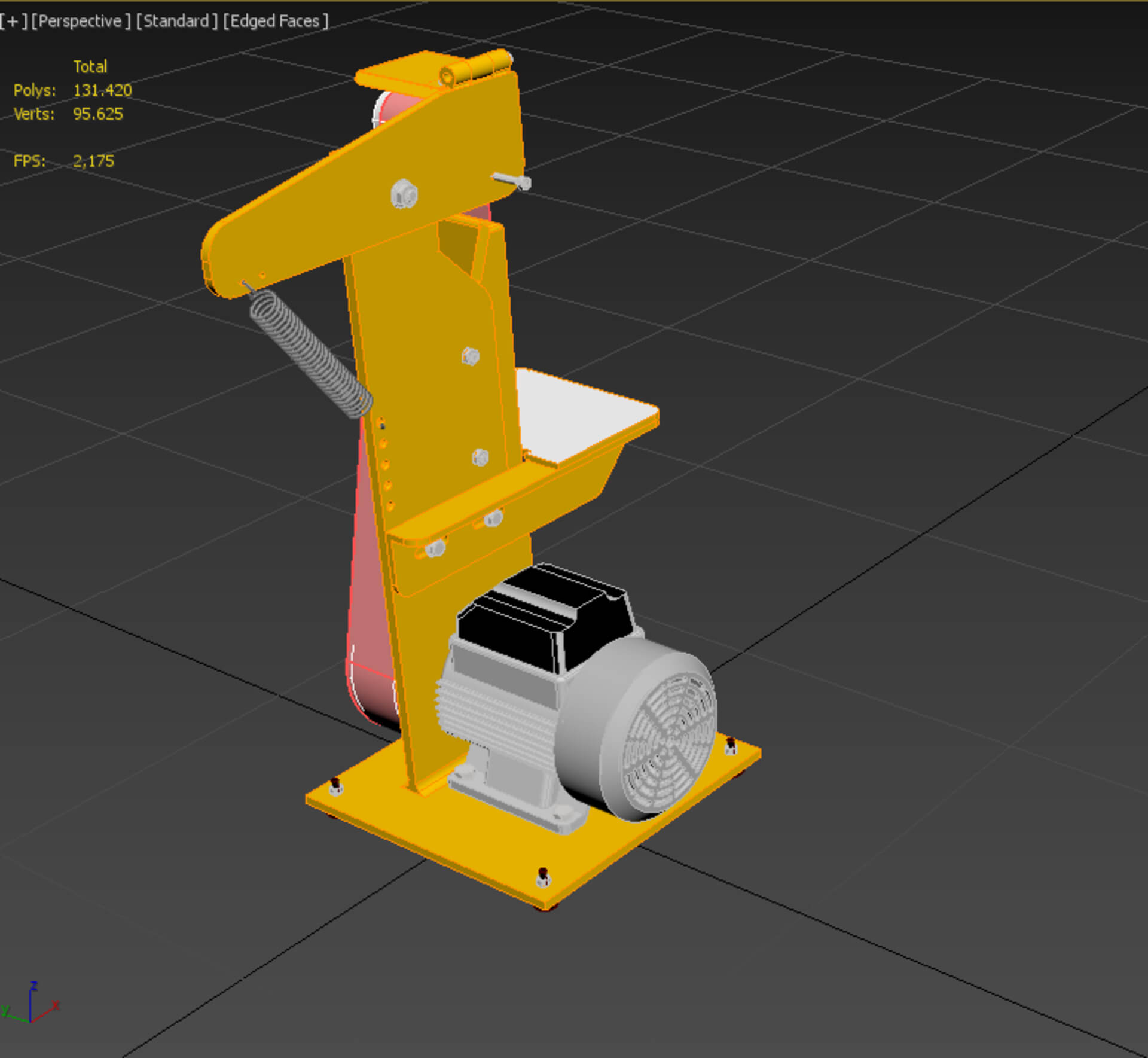 Belt Sander Grinder Abrasive Polisher Edges Sharpener - 3D Model by surf3d