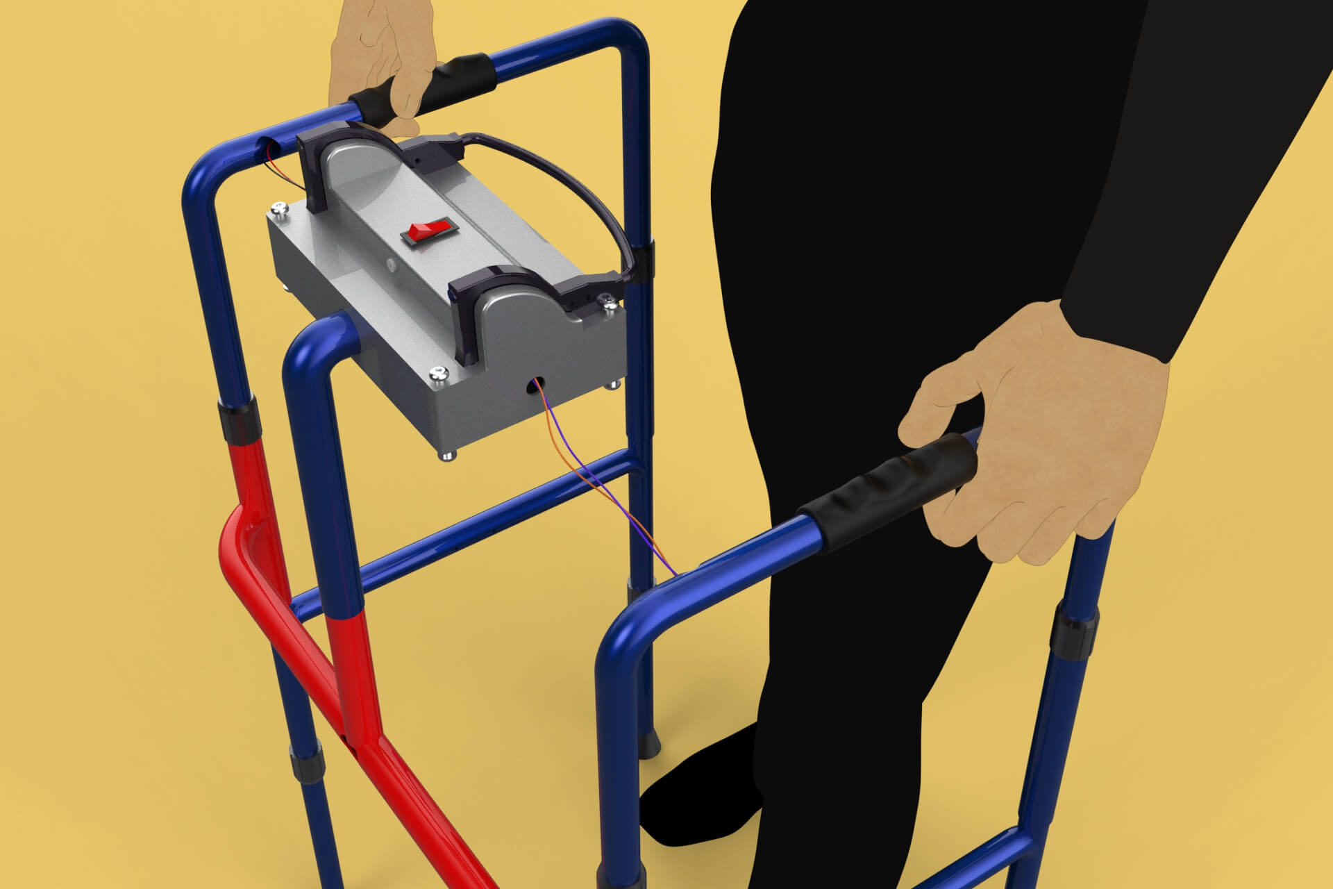 Blind Stick Mobility White Cane Walker Disability Person Aid - 3D Model ...