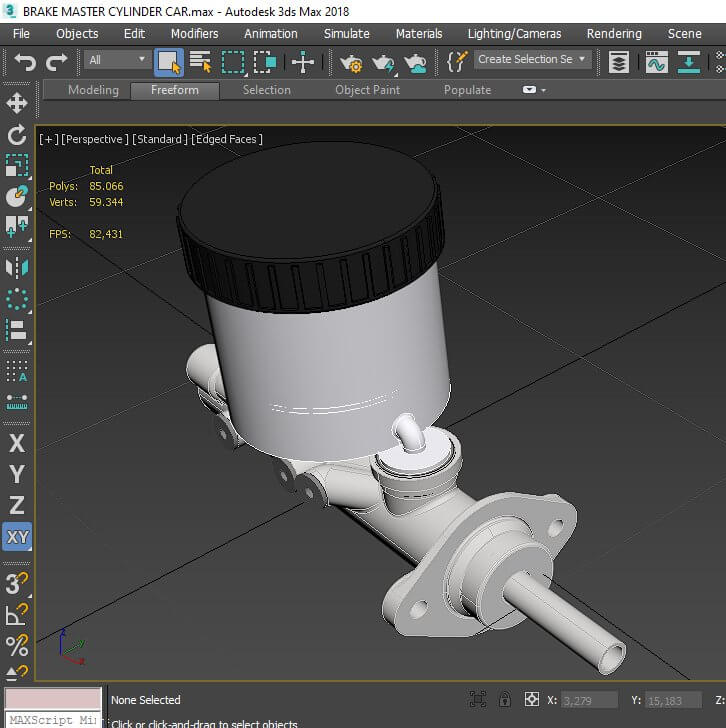 Car Brake Master Cylinder - 3D Model by surf3d