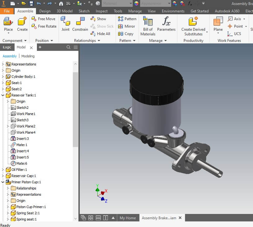 Car Brake Master Cylinder - 3D Model by surf3d