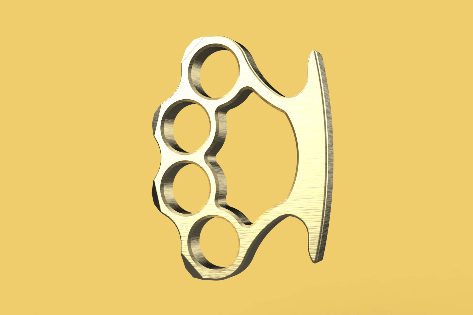 Brass Knuckles Hand Knuckle Duster Self Defense Fist Load - 3D Model by ...