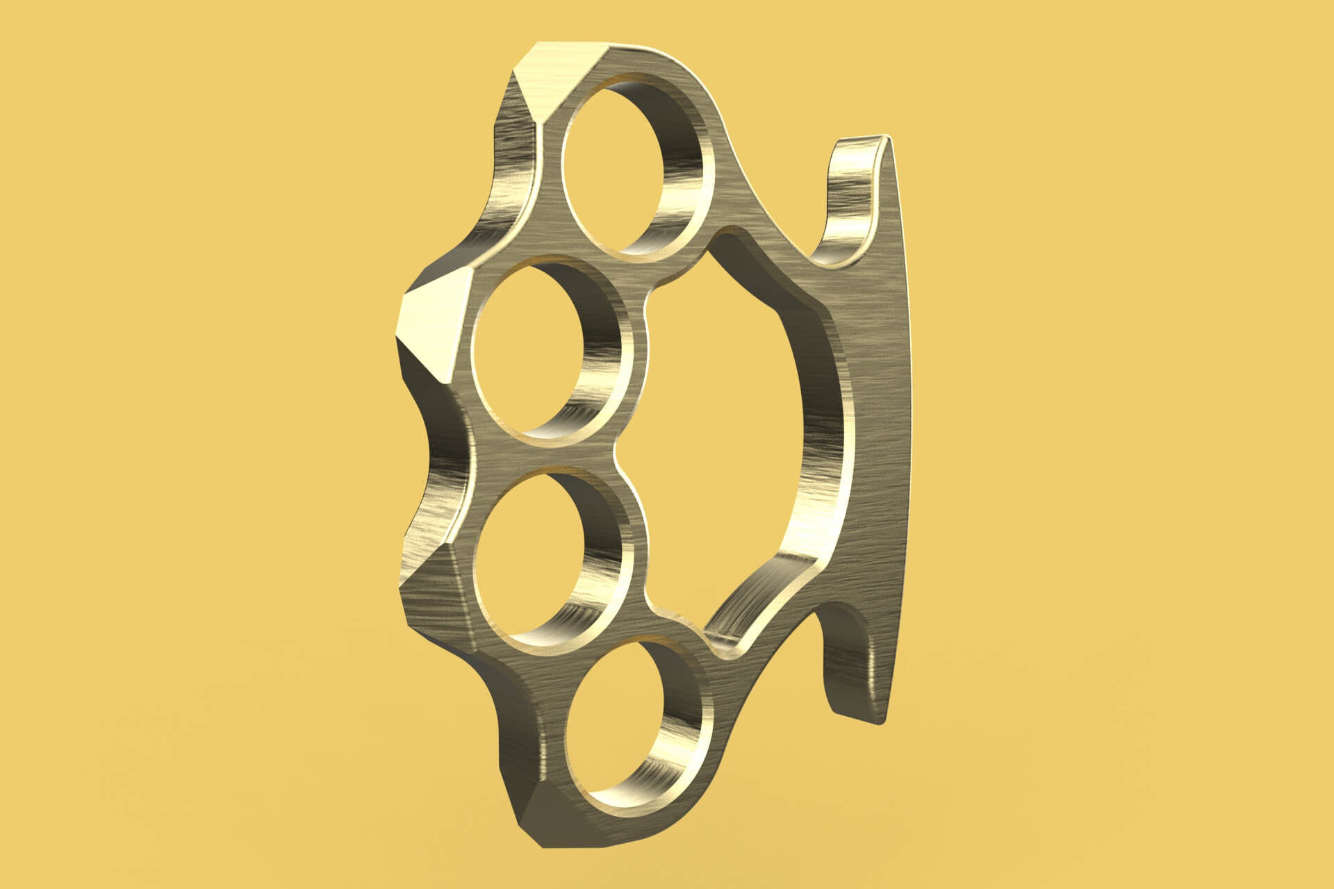 Brass Knuckles Hand Knuckle Duster Self Defense Fist Load - 3D Model by ...