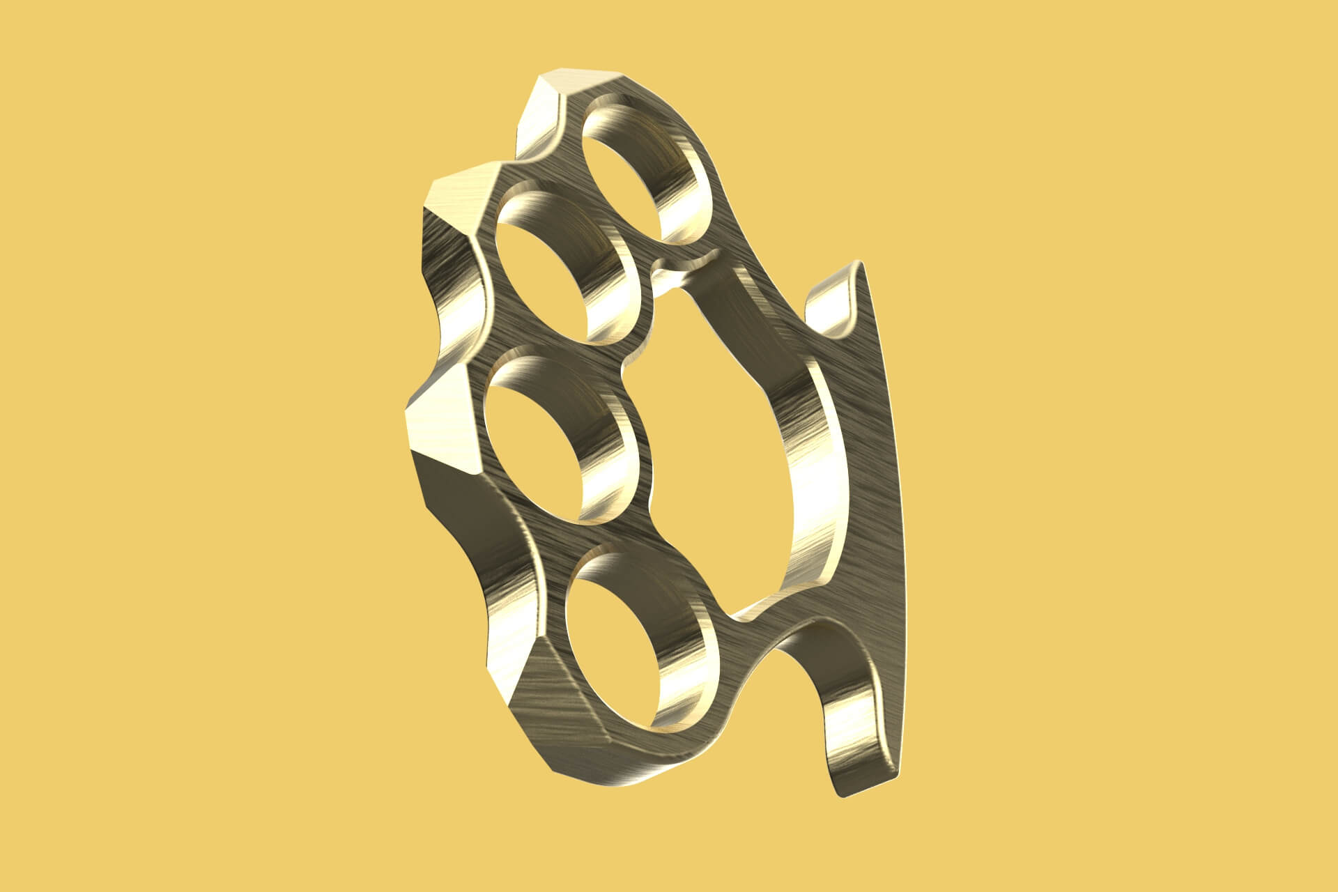 Brass Knuckles Hand Knuckle Duster Self Defense Fist Load - 3D Model by ...