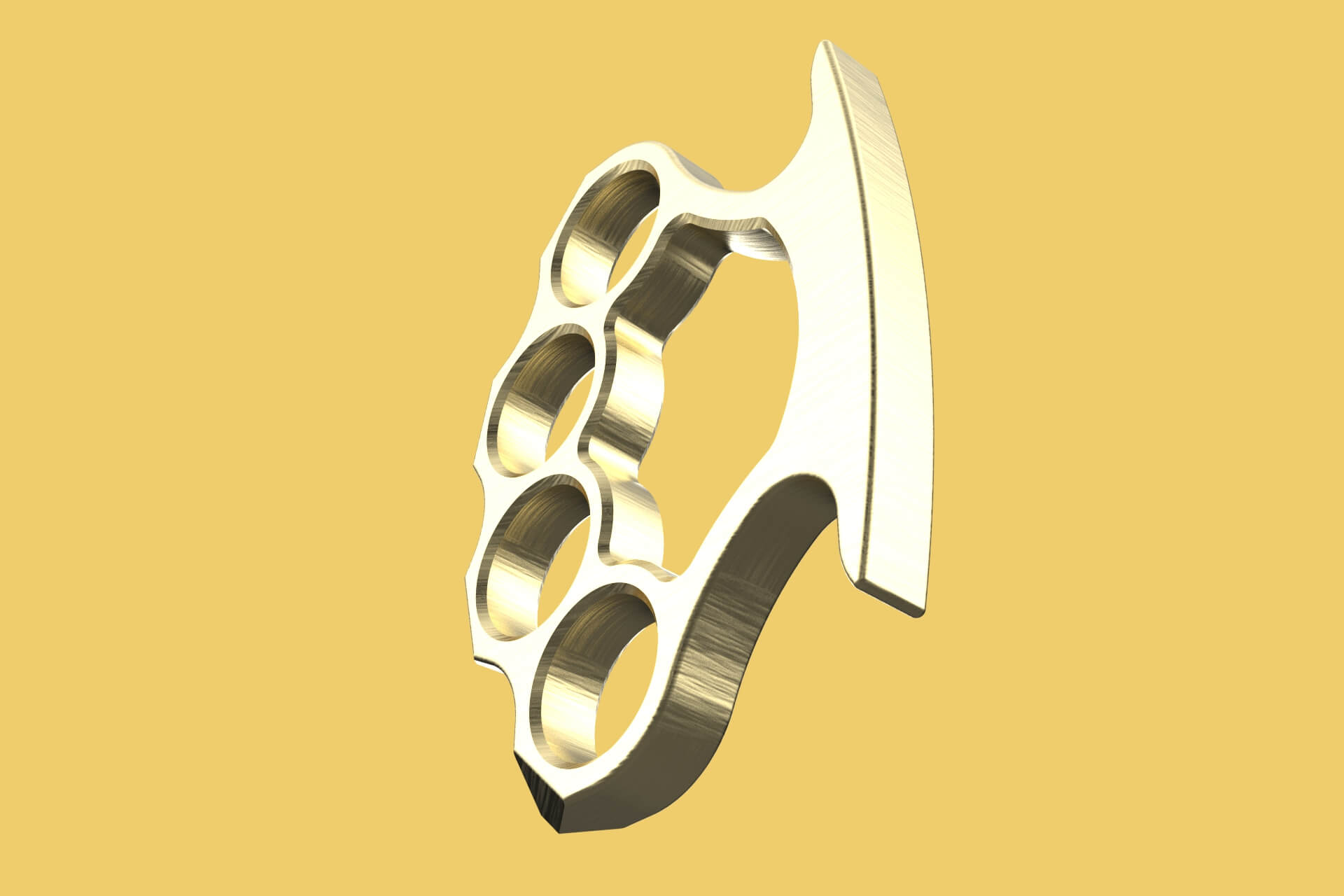 Brass Knuckles Hand Knuckle Duster Self Defense Fist Load - 3D Model by ...