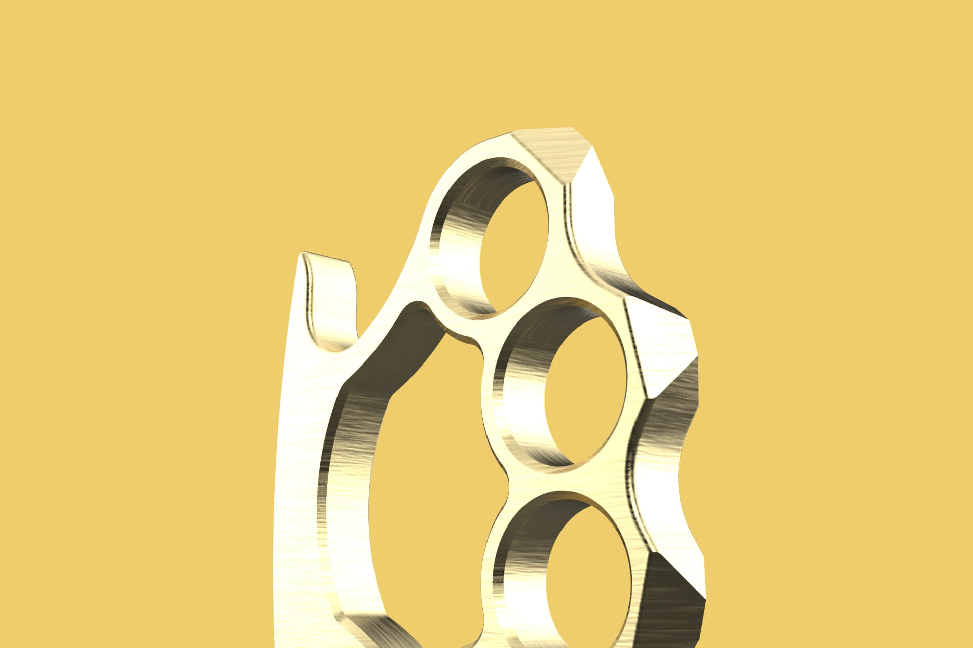 Brass Knuckles Hand Knuckle Duster Self Defense Fist Load - 3D Model by ...