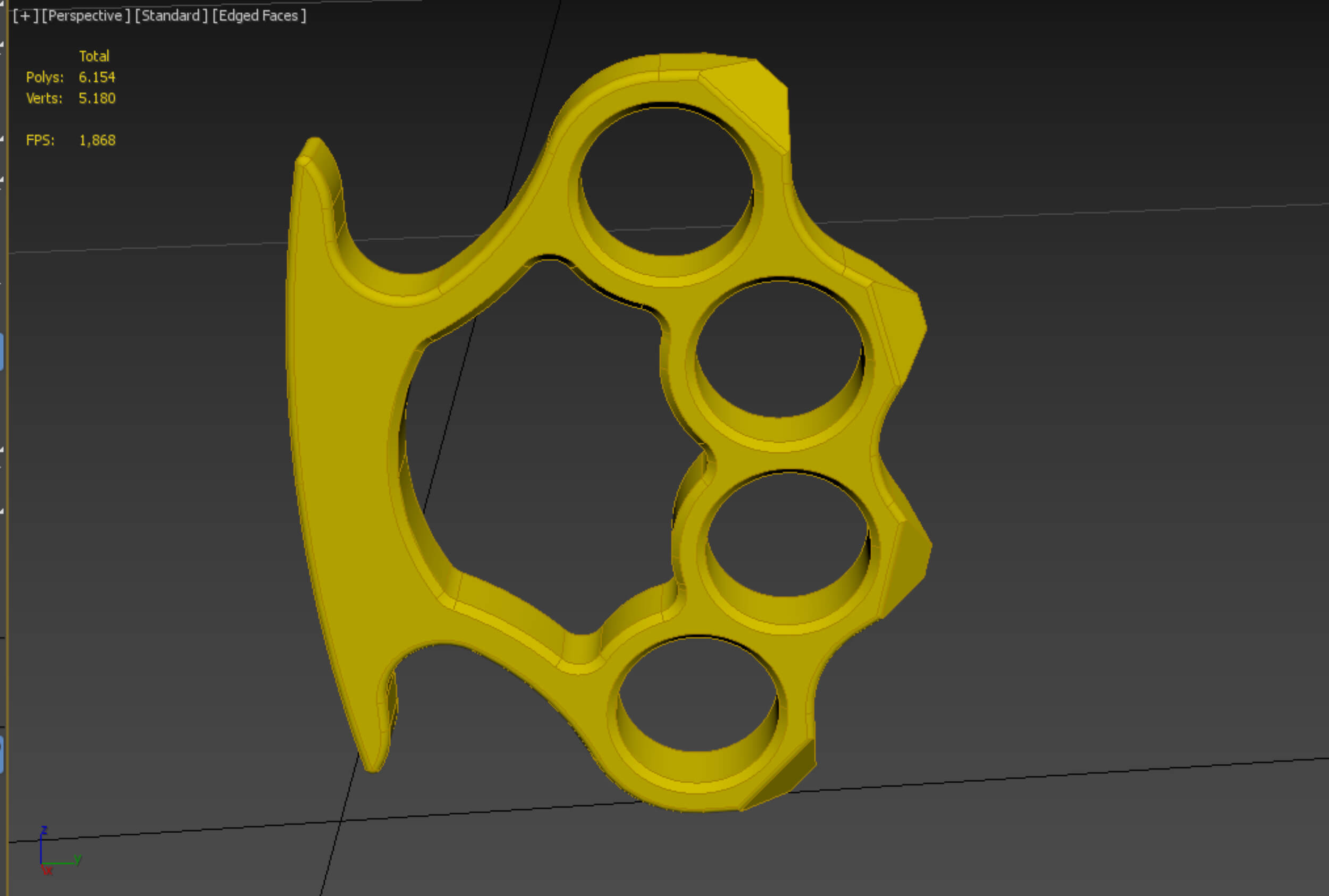 Brass Knuckles Hand Knuckle Duster Self Defense Fist Load - 3D Model by ...