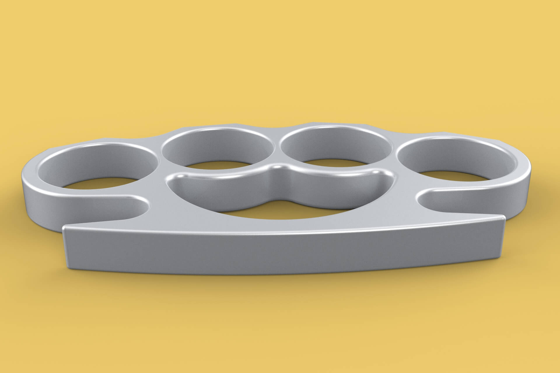 Brass Knuckles Knuckle Duster Self Defense Fist Load Grip - 3D Model by ...