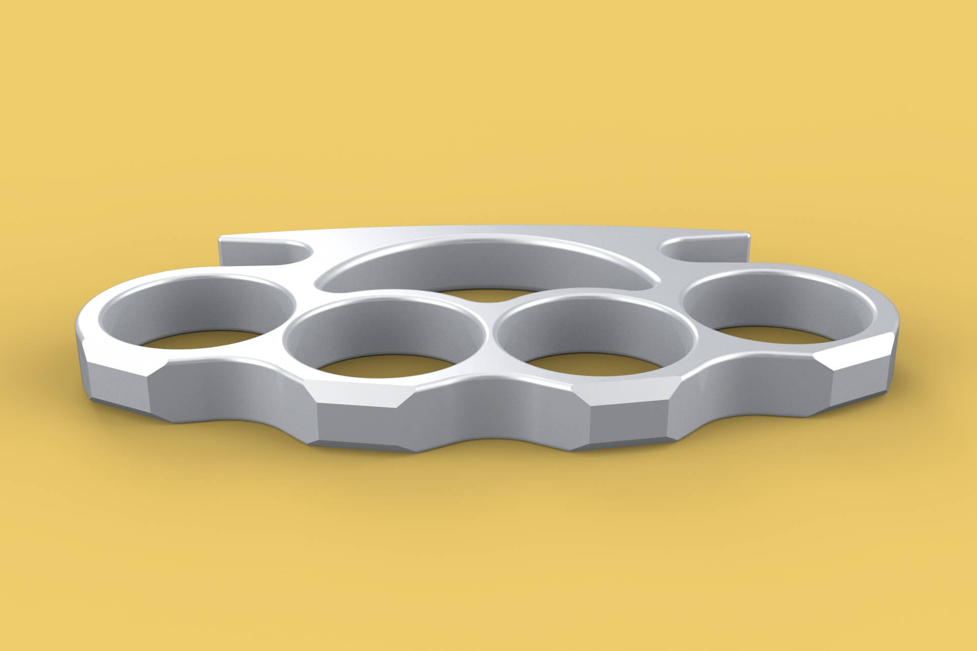 Brass Knuckles Knuckle Duster Self Defense Fist Load Grip - 3D Model by ...