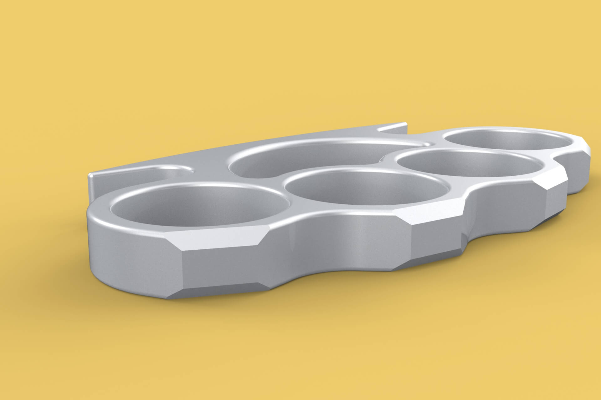 Brass Knuckles Knuckle Duster Self Defense Fist Load Grip - 3D Model by ...