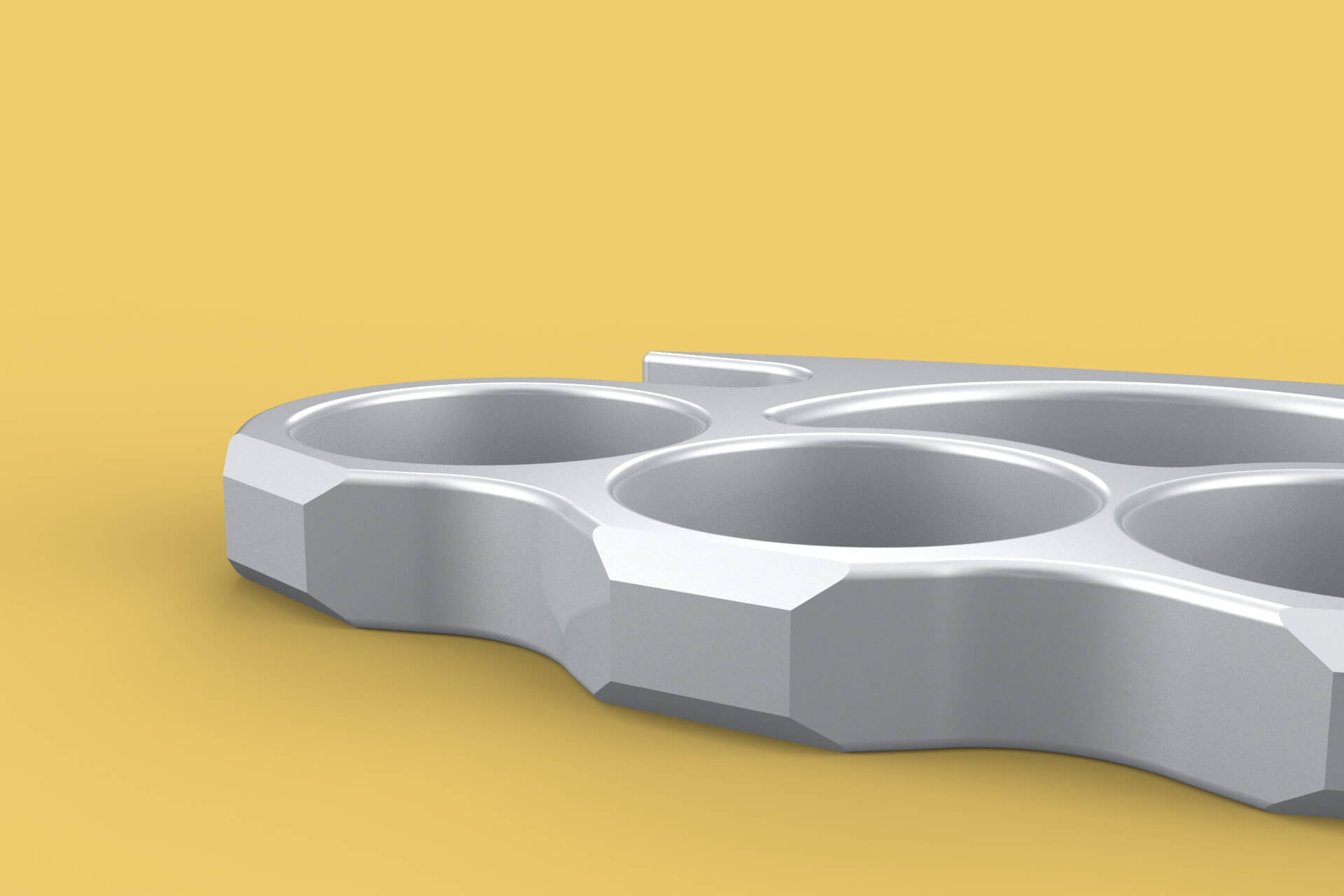 Brass Knuckles Knuckle Duster Self Defense Fist Load Grip - 3D Model by ...