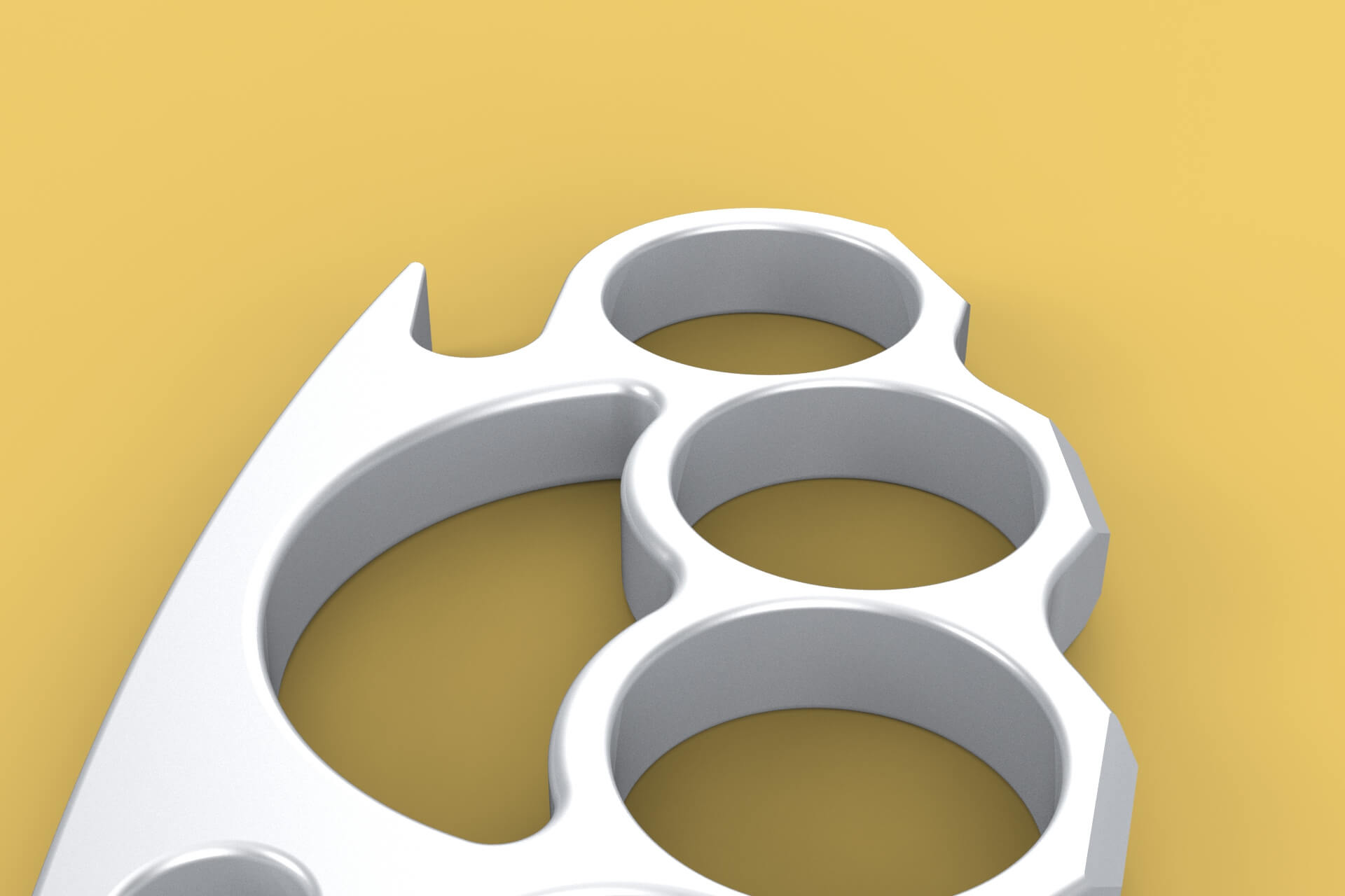 Brass Knuckles Knuckle Duster Self Defense Fist Load Grip - 3D Model by ...