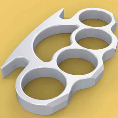 Brass Knuckles Knuckle Duster Self Defense Fist Load Grip - 3D Model by ...