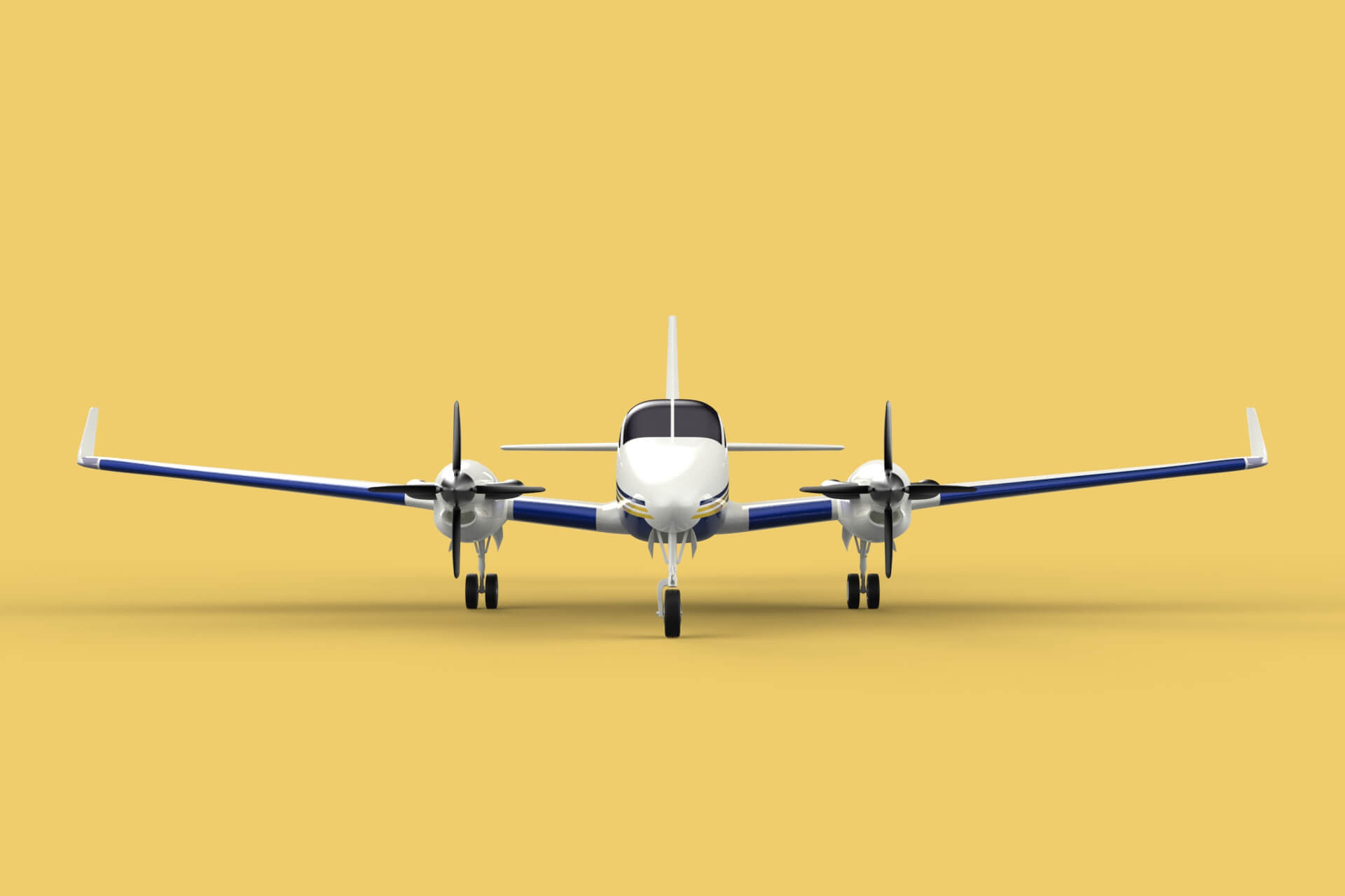 Business Executive Jet Plane Aircraft Turboprop Twin Engine - 3D Model ...