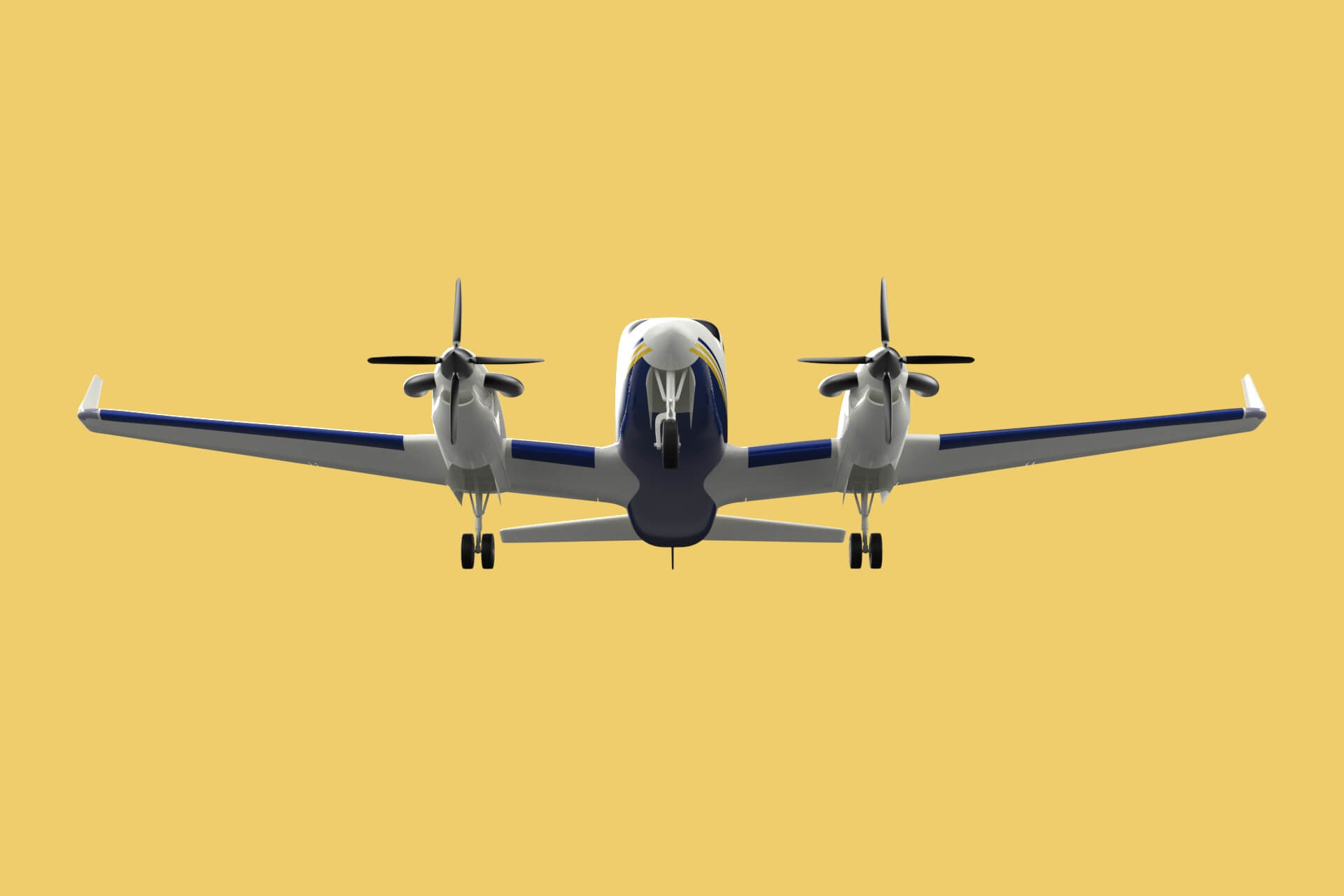Business Executive Jet Plane Aircraft Turboprop Twin Engine - 3D Model ...